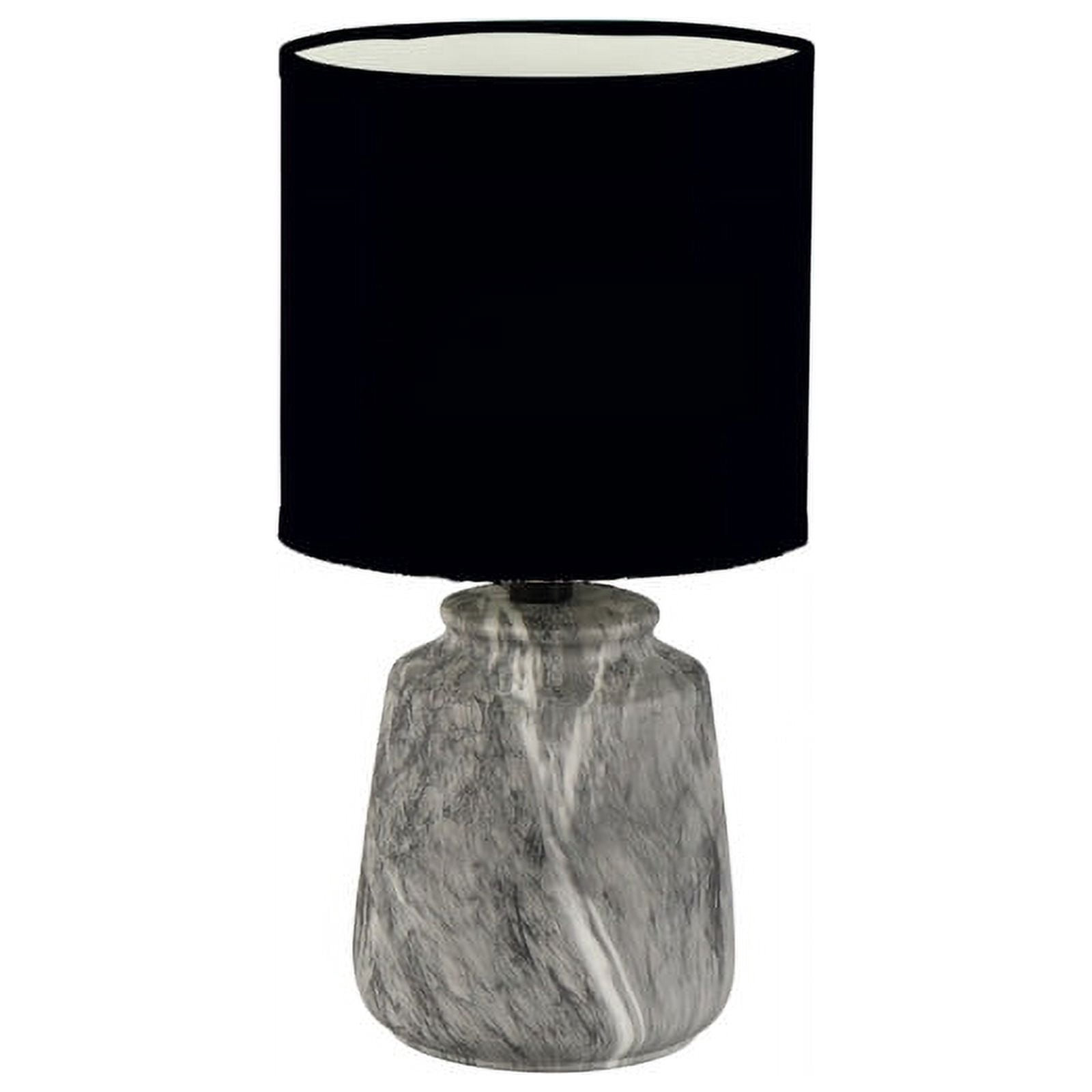 Maison Concepts Ceramic Table Lamp With Shade (Marbling) (Black) (6.3L ...
