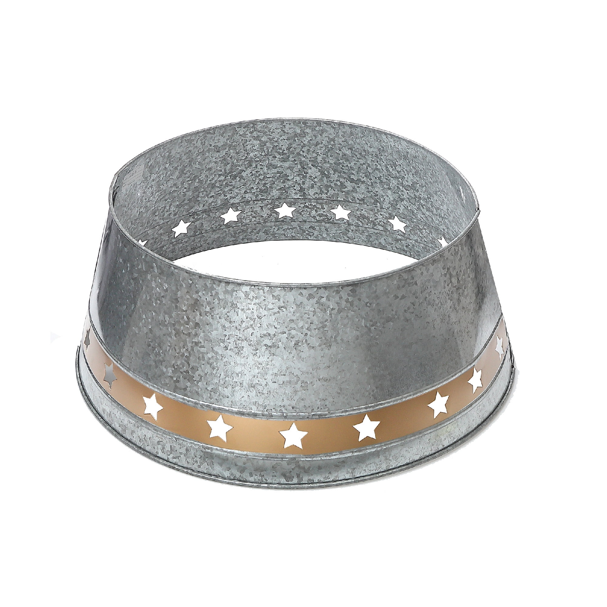 Maison Concepts Christmas Galvanized Tree Collar With Stars (24L X 24W ...