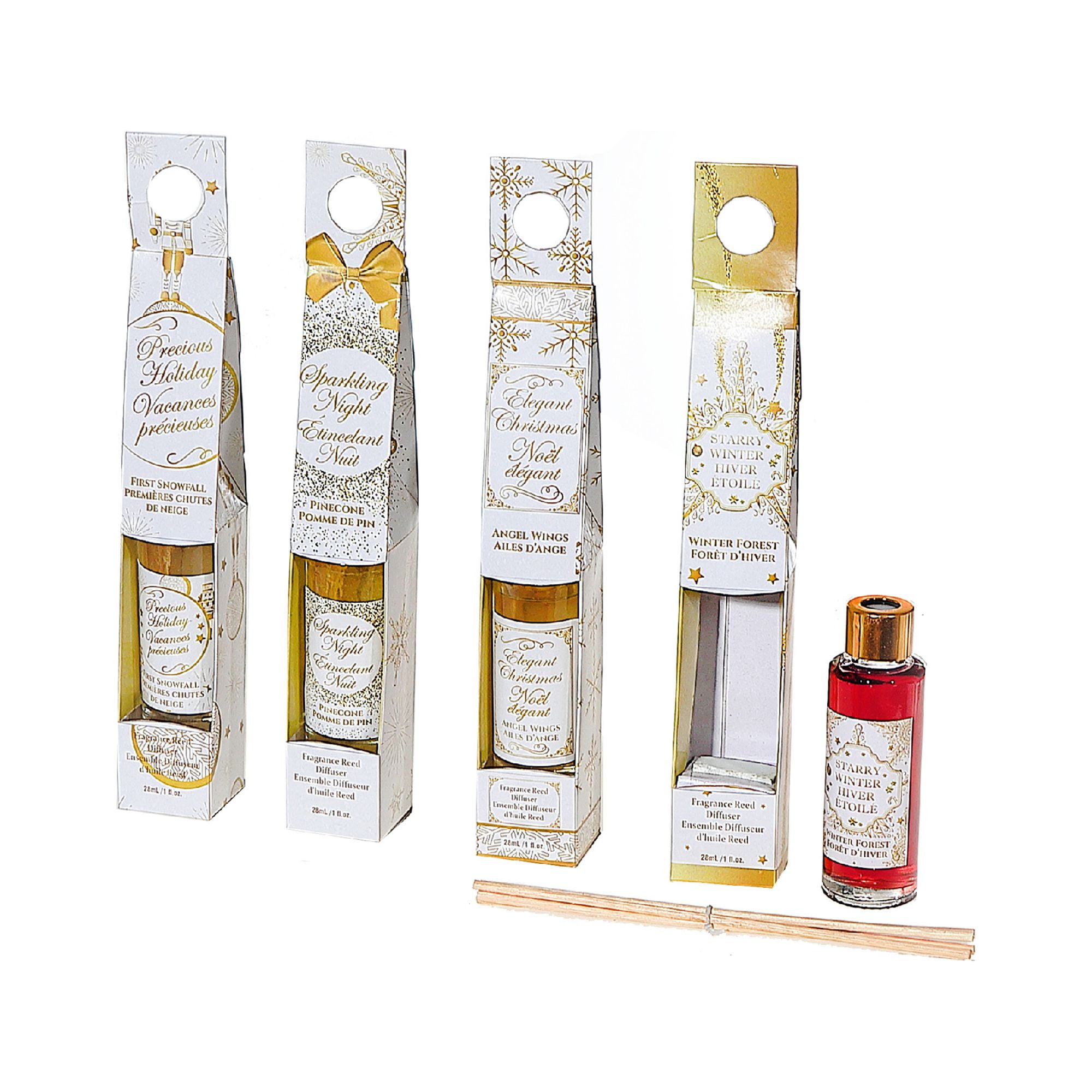 Maison Concepts Christmas Gold Christmas 30Ml Reed Diffuser - Set of 4 ...