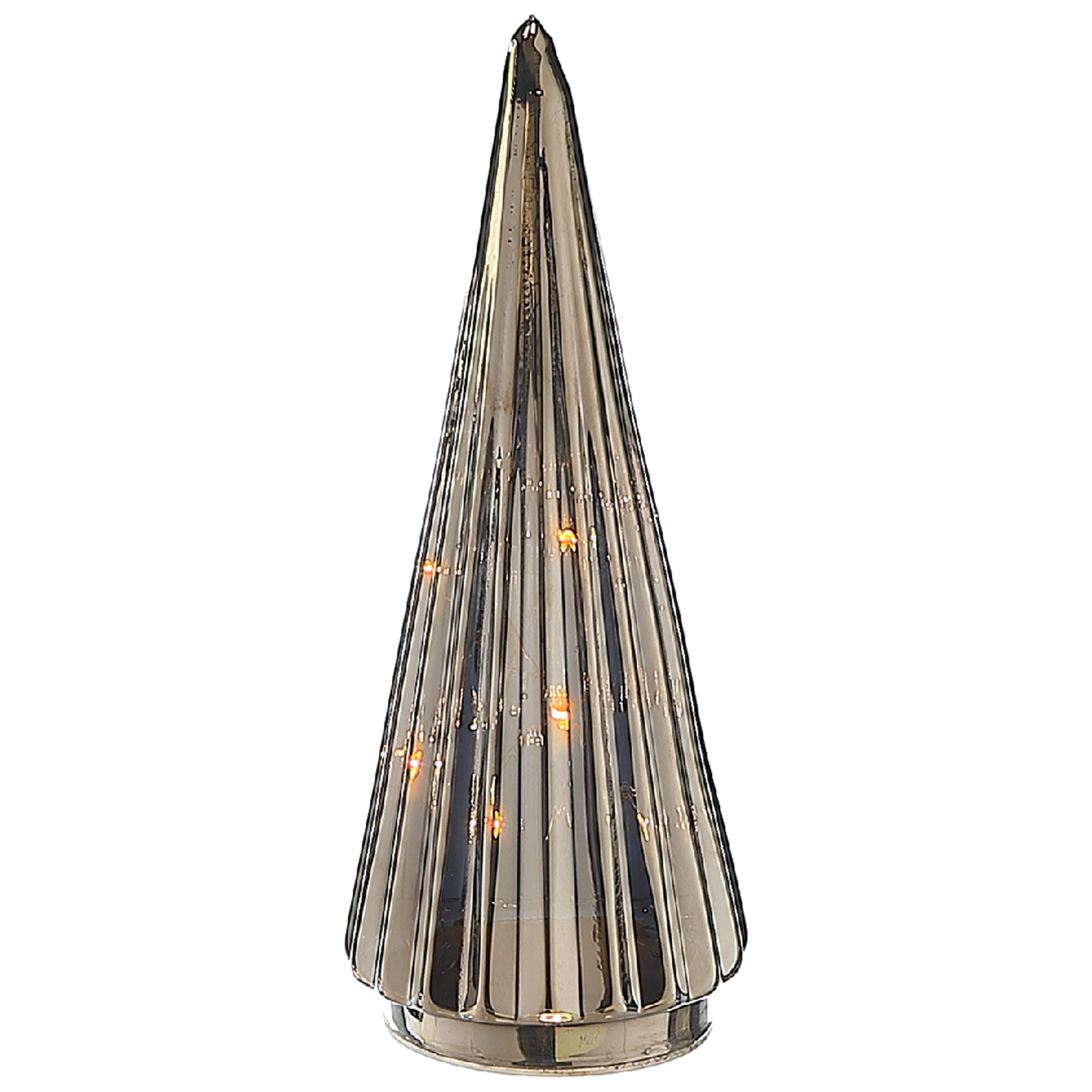 Maison Concepts Christmas Led Glass Cone Tree Black 9.5" - Walmart.com