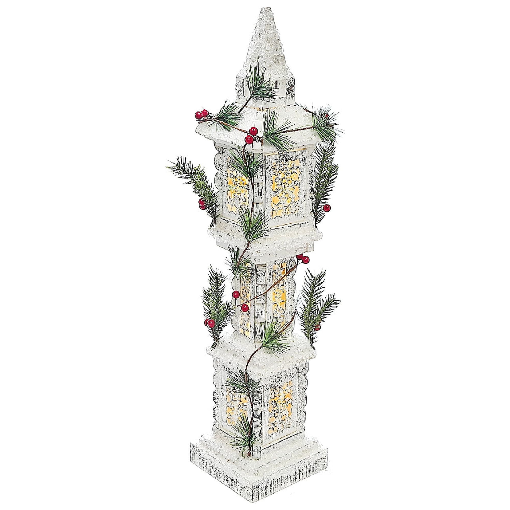 Maison Concepts Christmas Led Snow Covered Snowflake Lamp Post 24 ...