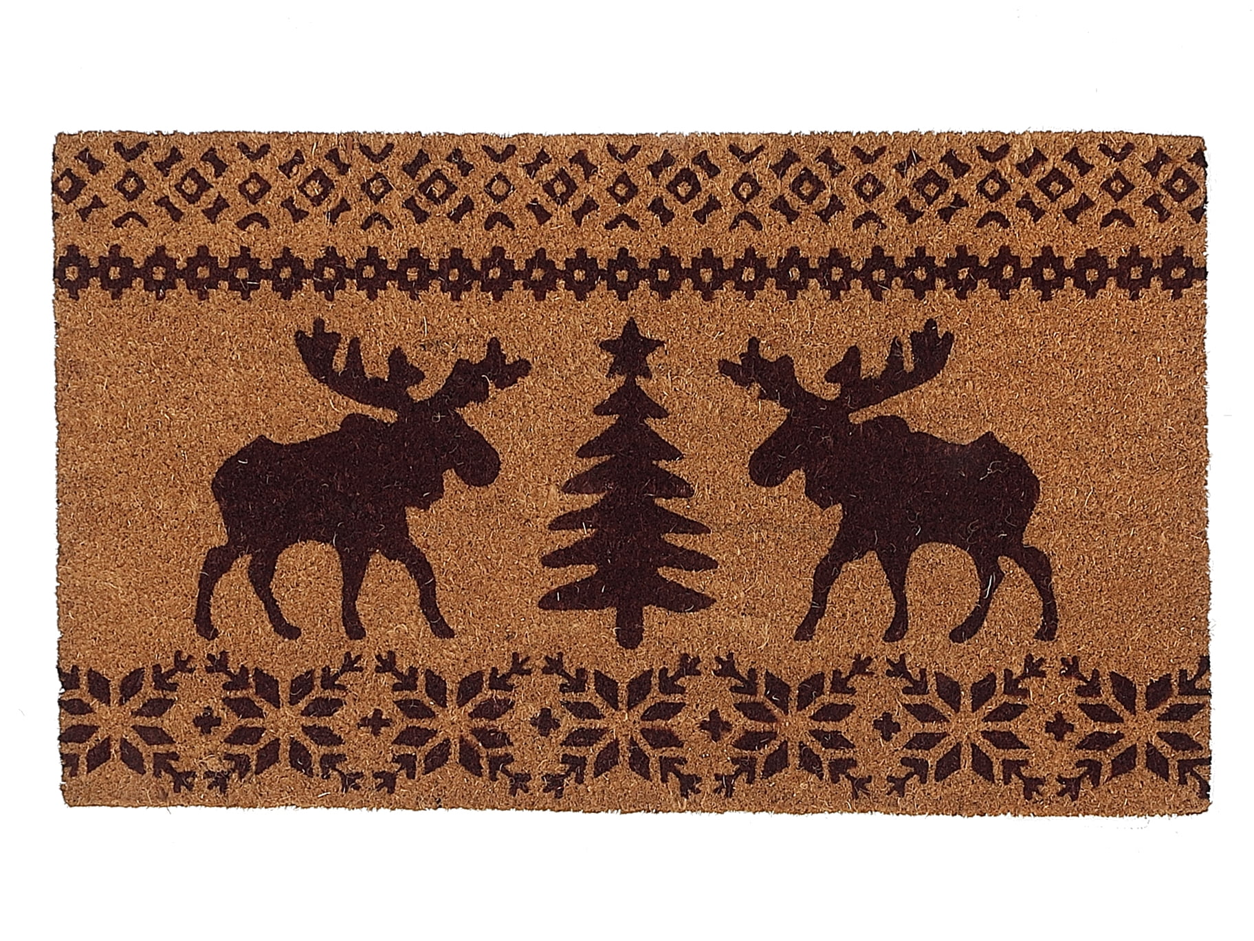 Maison Concepts Coir Door Mat Red Mooses (20 L X 32 W X 3 H) - Walmart.com