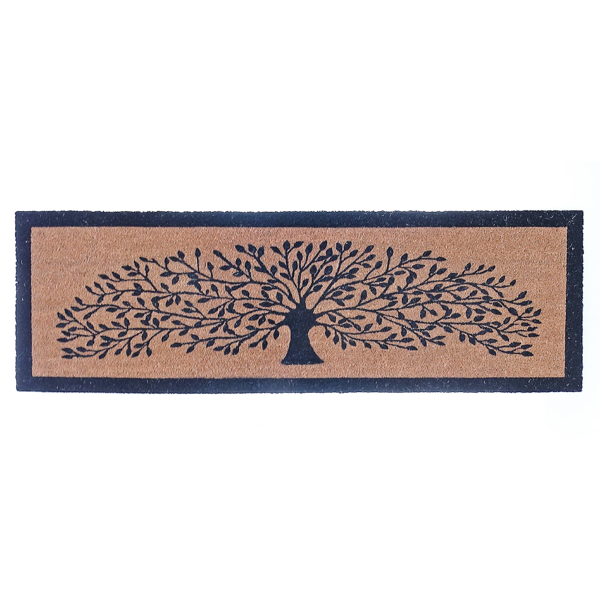 Maison Concepts Coir Door Mat, Tree Design, Brown & Black, 16x48 ...
