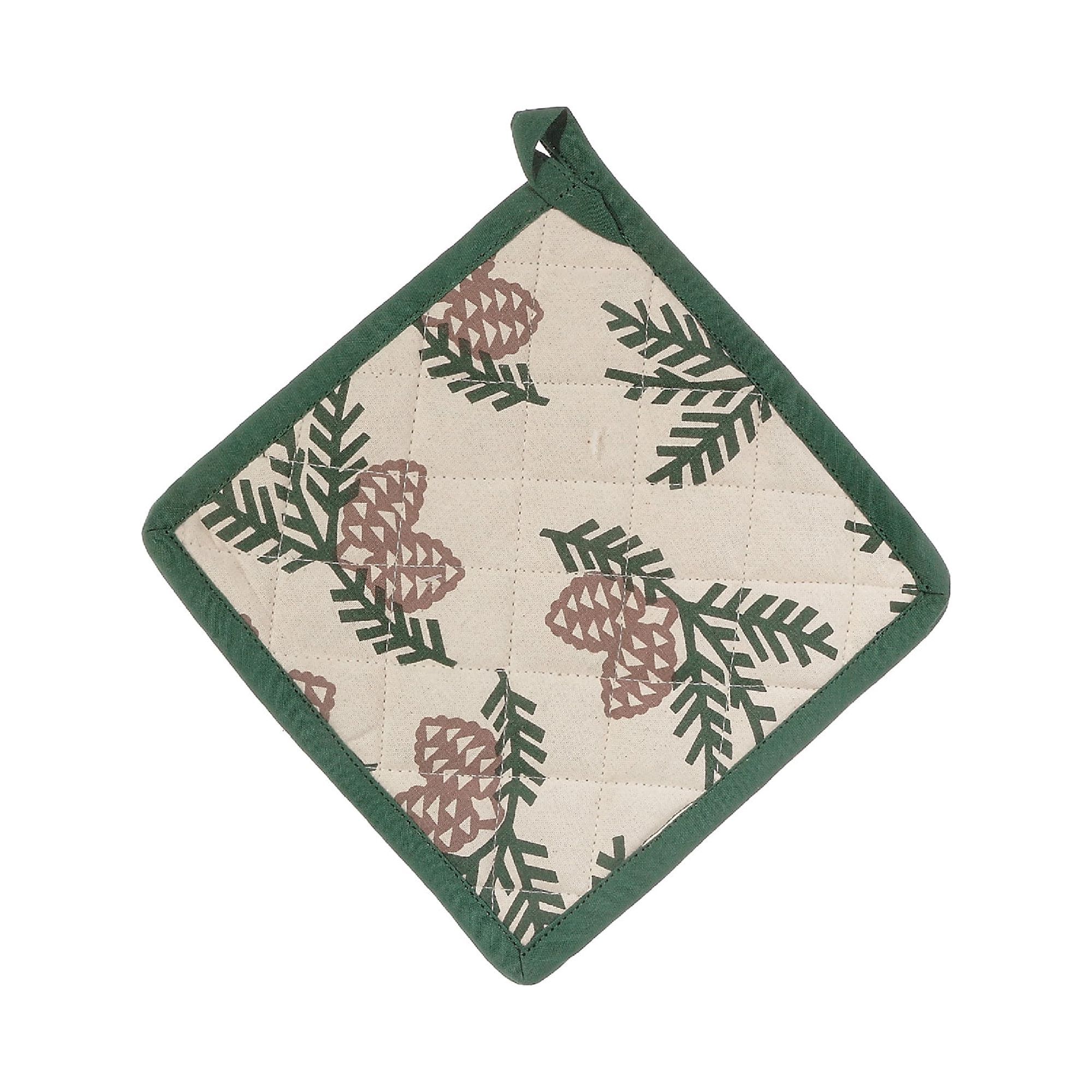 Maison Concepts Cotton Pot Holder Pinecone - Set of 4 (8 L X 8 W X 1 H ...