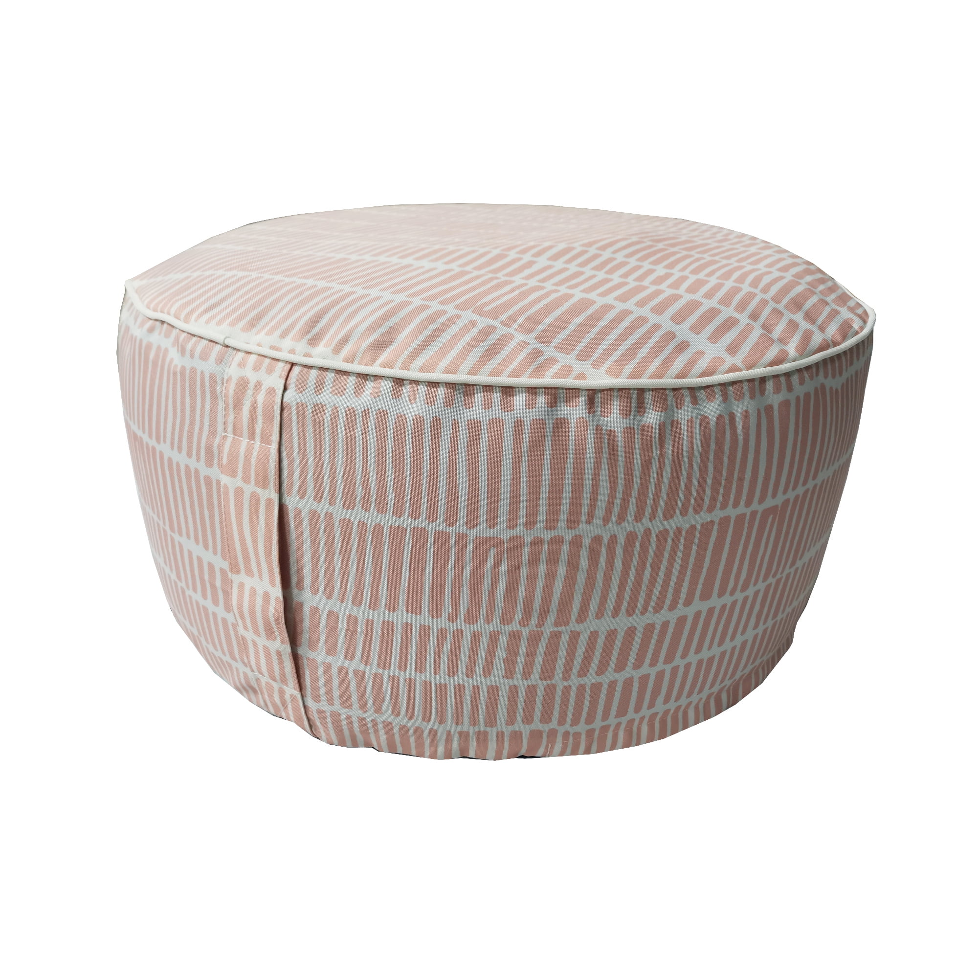 Maison Concepts Cross Stripes Outdoor Inflatable Pouf Peach (21.75L X ...