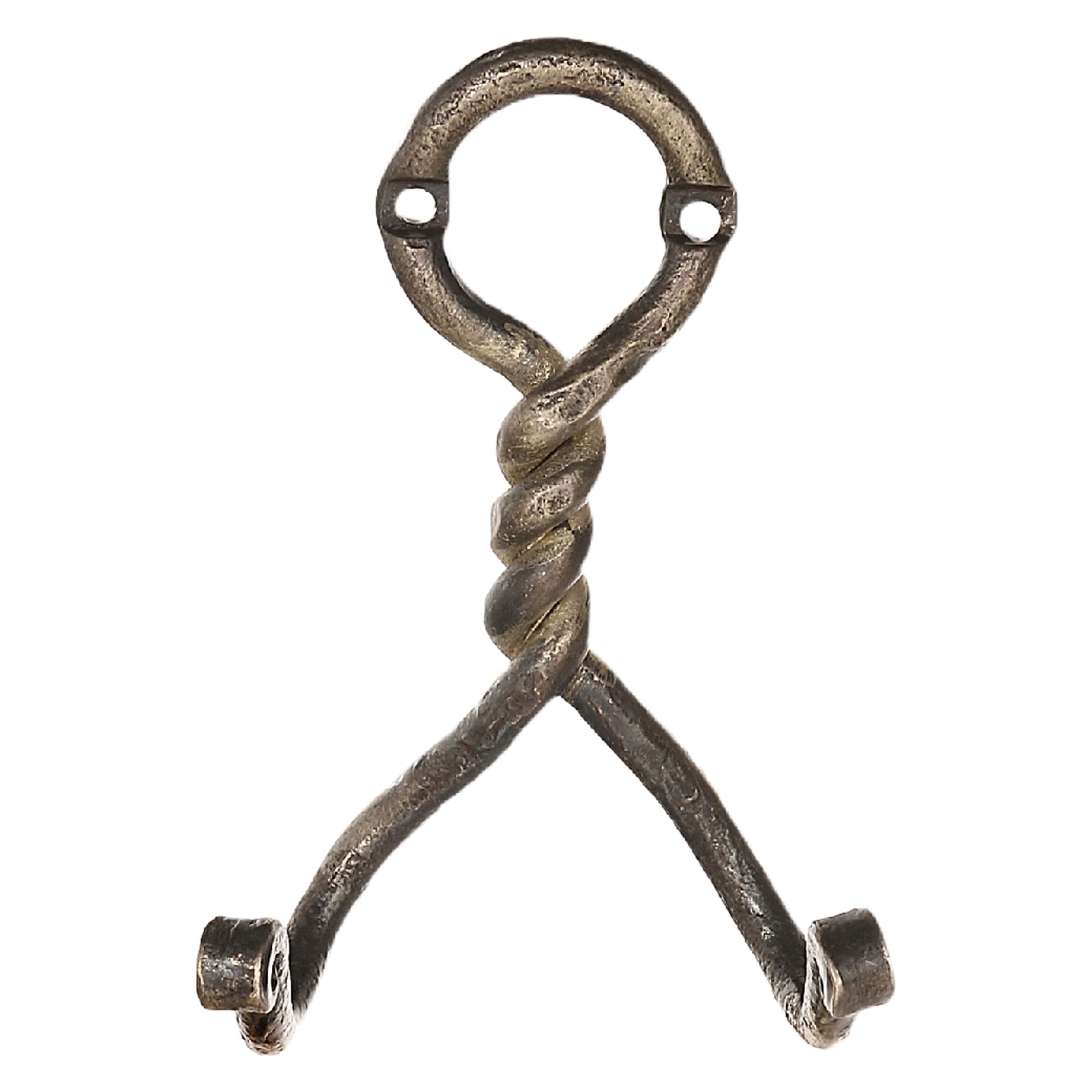 Maison Concepts Double Twist Iron Wall Hook (Antique Brass) - Set of 4 (3L X 2W X 5H) - Walmart.com