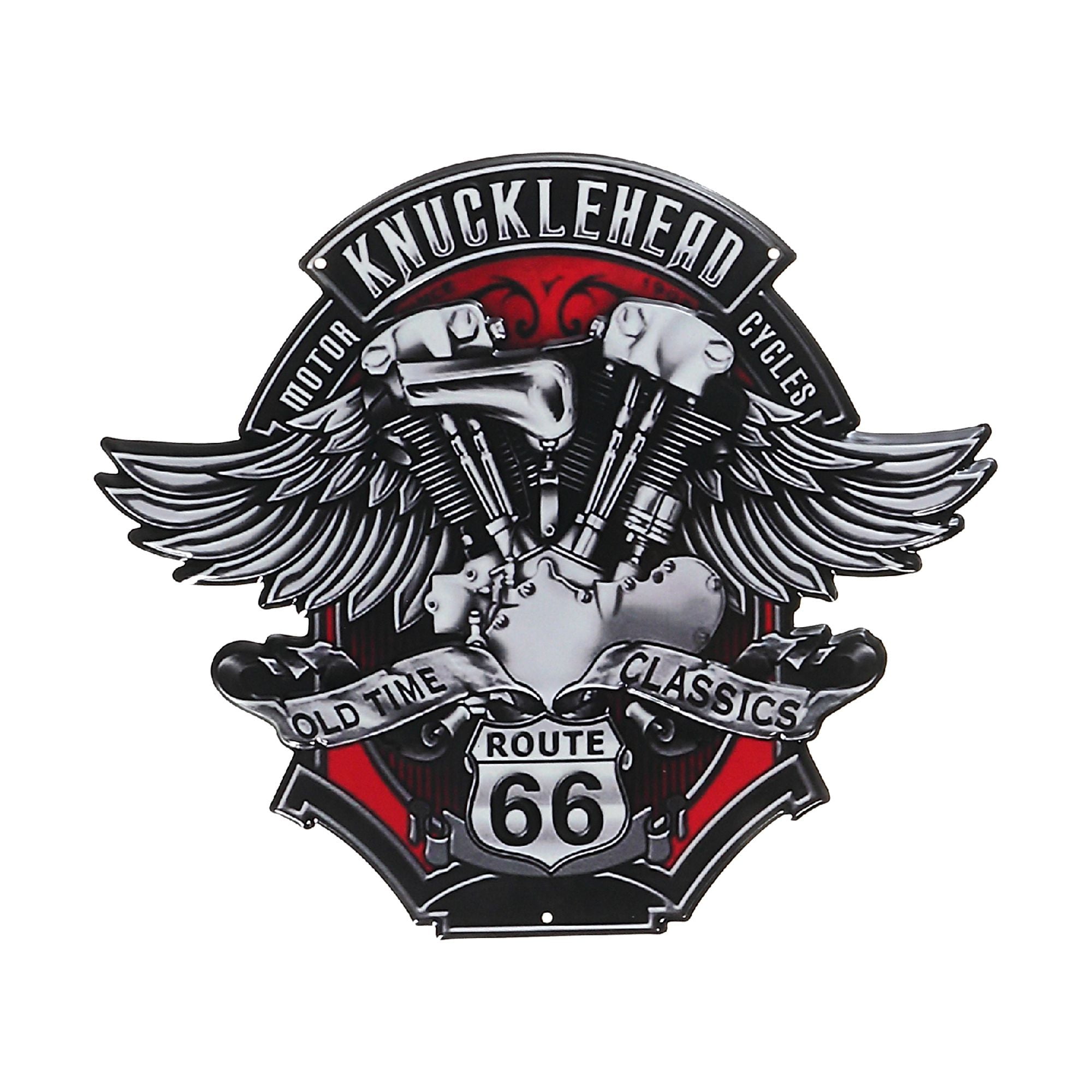 Maison Concepts Embossed Metal Wall Sign Knucklehead (15.75L X 0.2W X ...