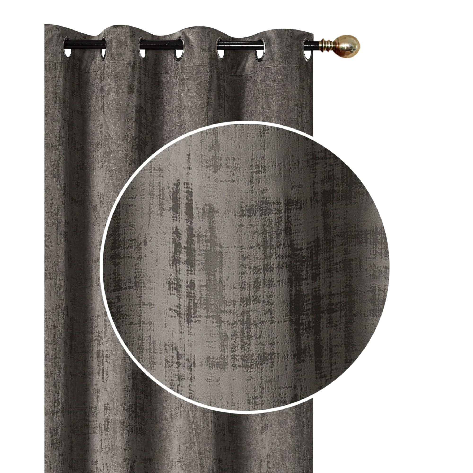 Maison Concepts Embossed Rubber Panel & Grommets Dark Grey - Set of 2 ...