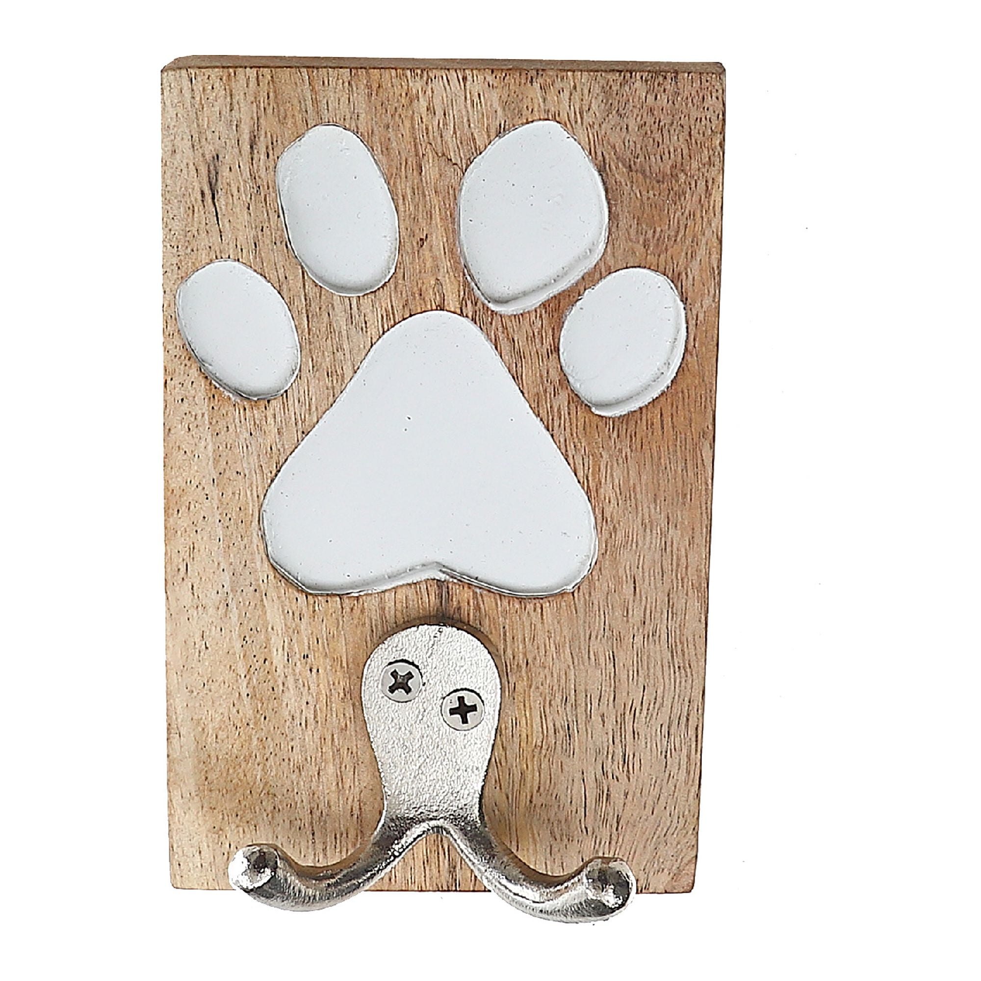 Maison Concepts Etched Wooden Paw With Double Prong Hook Nickel (3.75L ...
