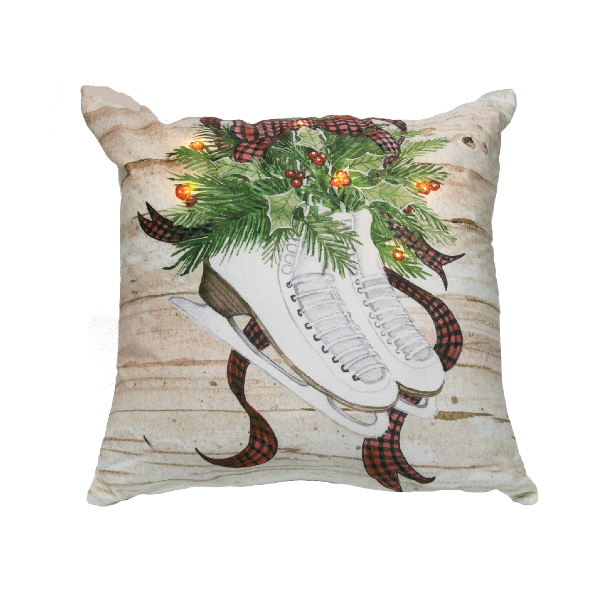 Maison Concepts Led Velvet Cushion Pair Of Skates 18 X 18 - Set of 2 ...