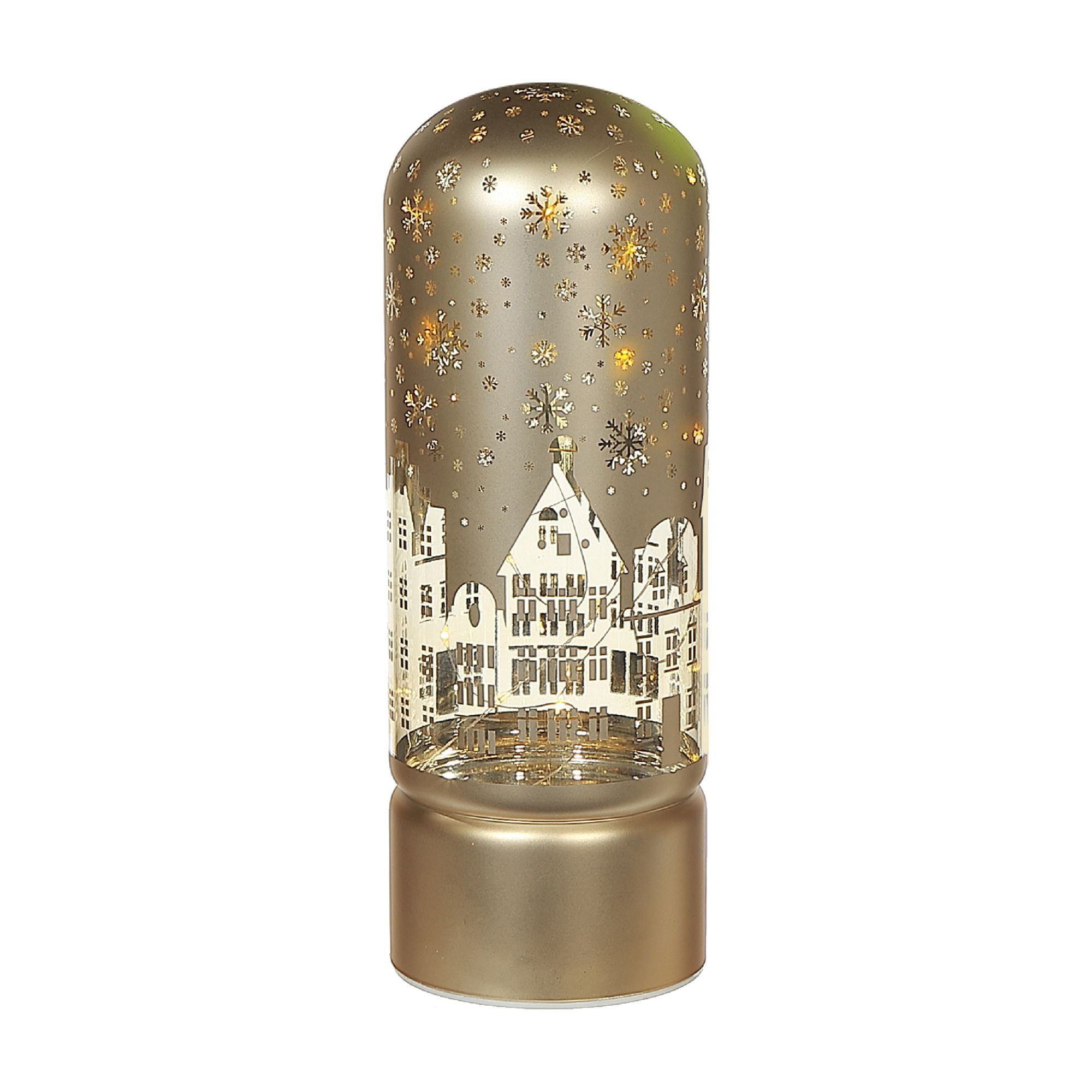 Maison Concepts Light Décor Led Cylinder Glass Dome 9.84" Houses Large ...