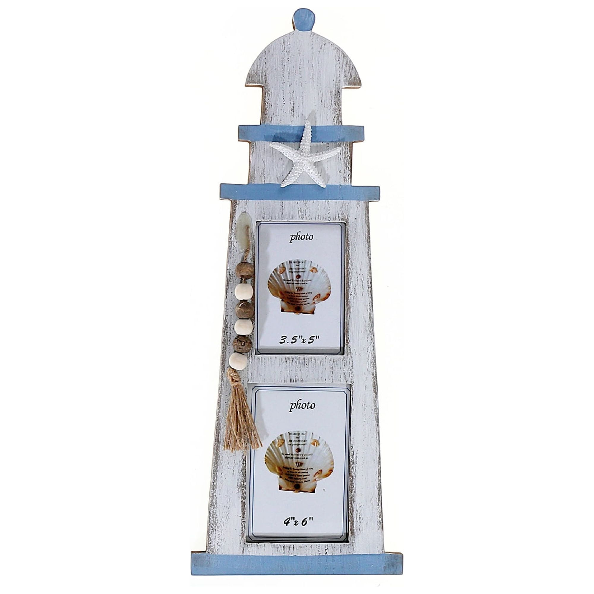 Maison Concepts Lighthouse With Beaded Garland Photo Frame (7.3L X 1W X ...