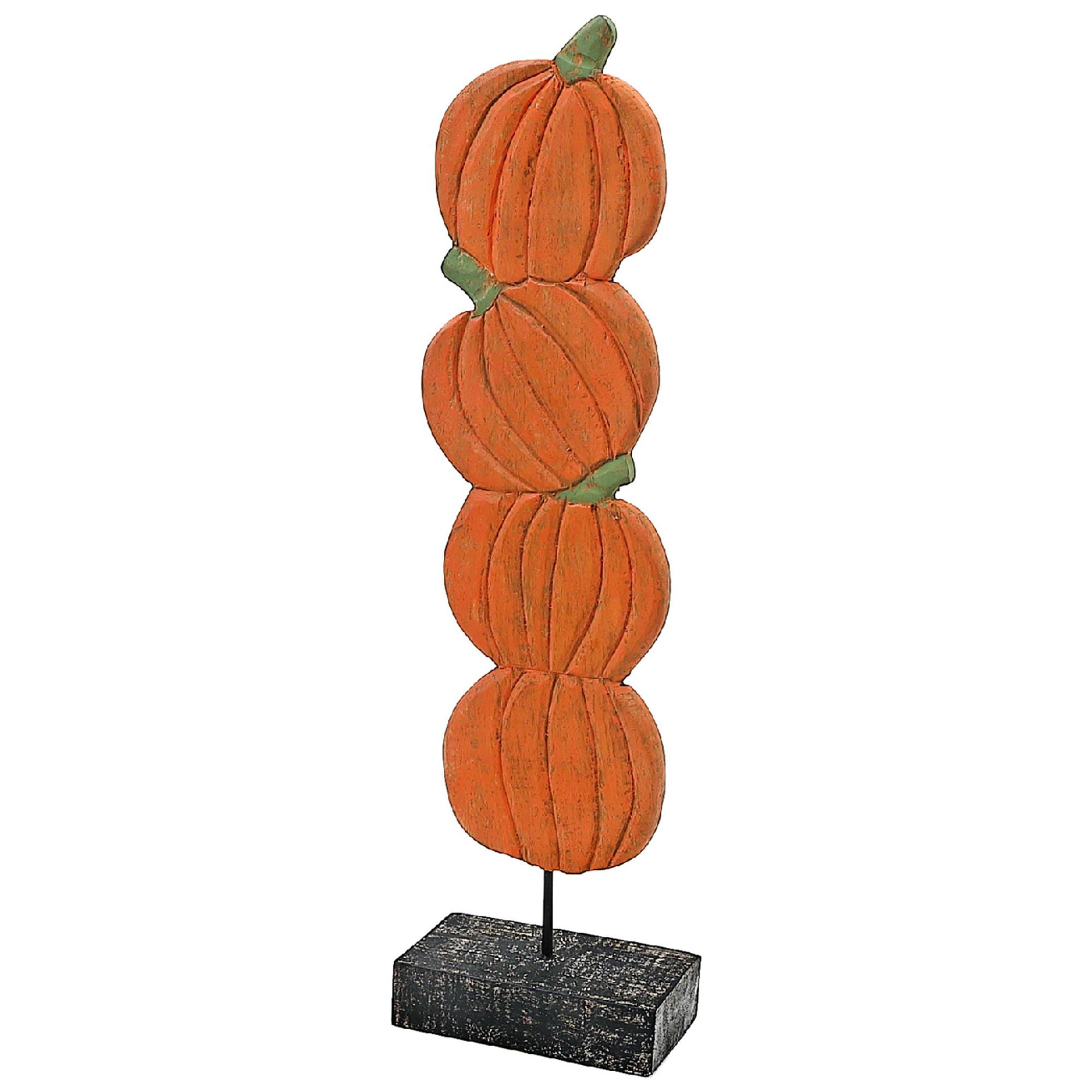 Maison Concepts Mango Wood Quadruple Stacking Pumpkins (6L X 5.5W X 22H ...