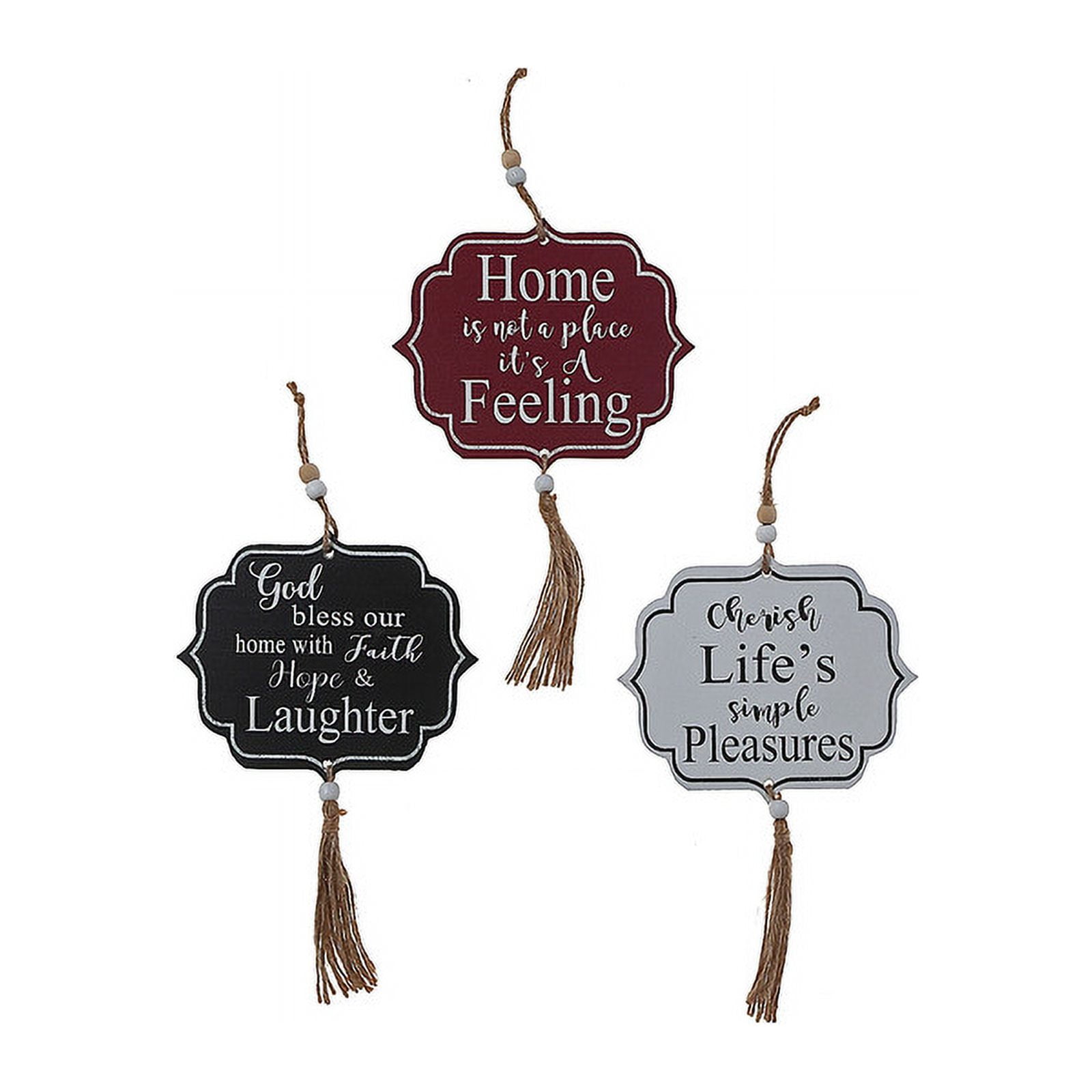 Maison Concepts Mdf Hanging Bracket Sign With Tassels (Inspirational ...