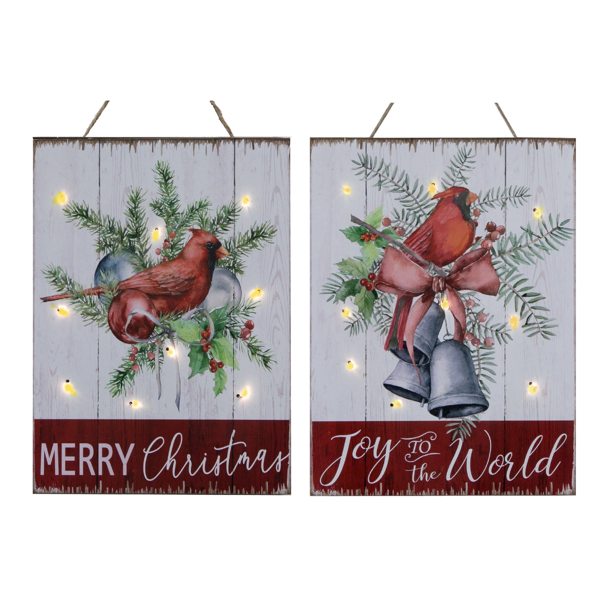 Maison Concepts Mdf Wall Hanger Cardinal Wishes Asstd - Set of 2 (11.8L ...