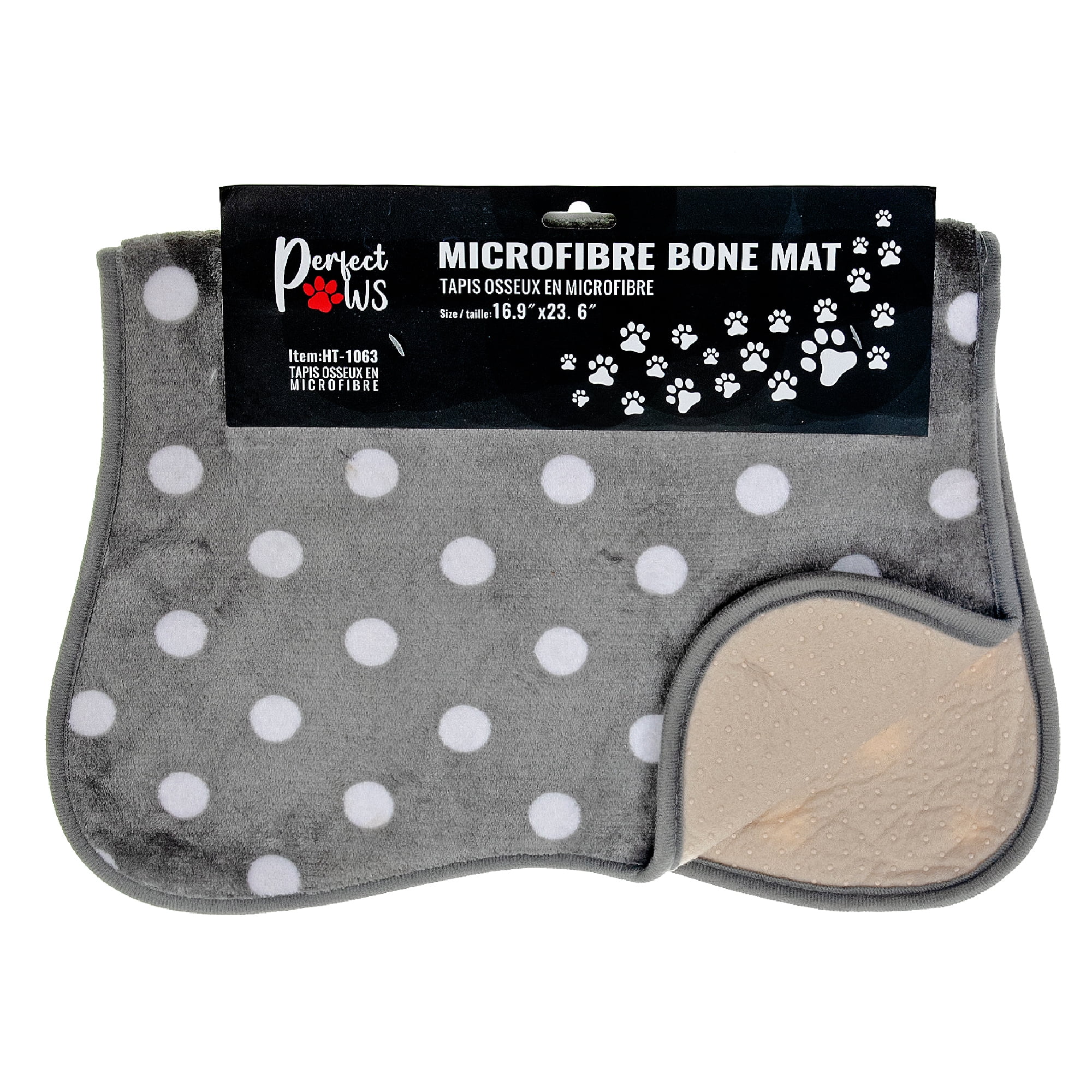 Maison Concepts Microfibre Bone Mat Polka Dot (17L X 23.5W X 1H ...