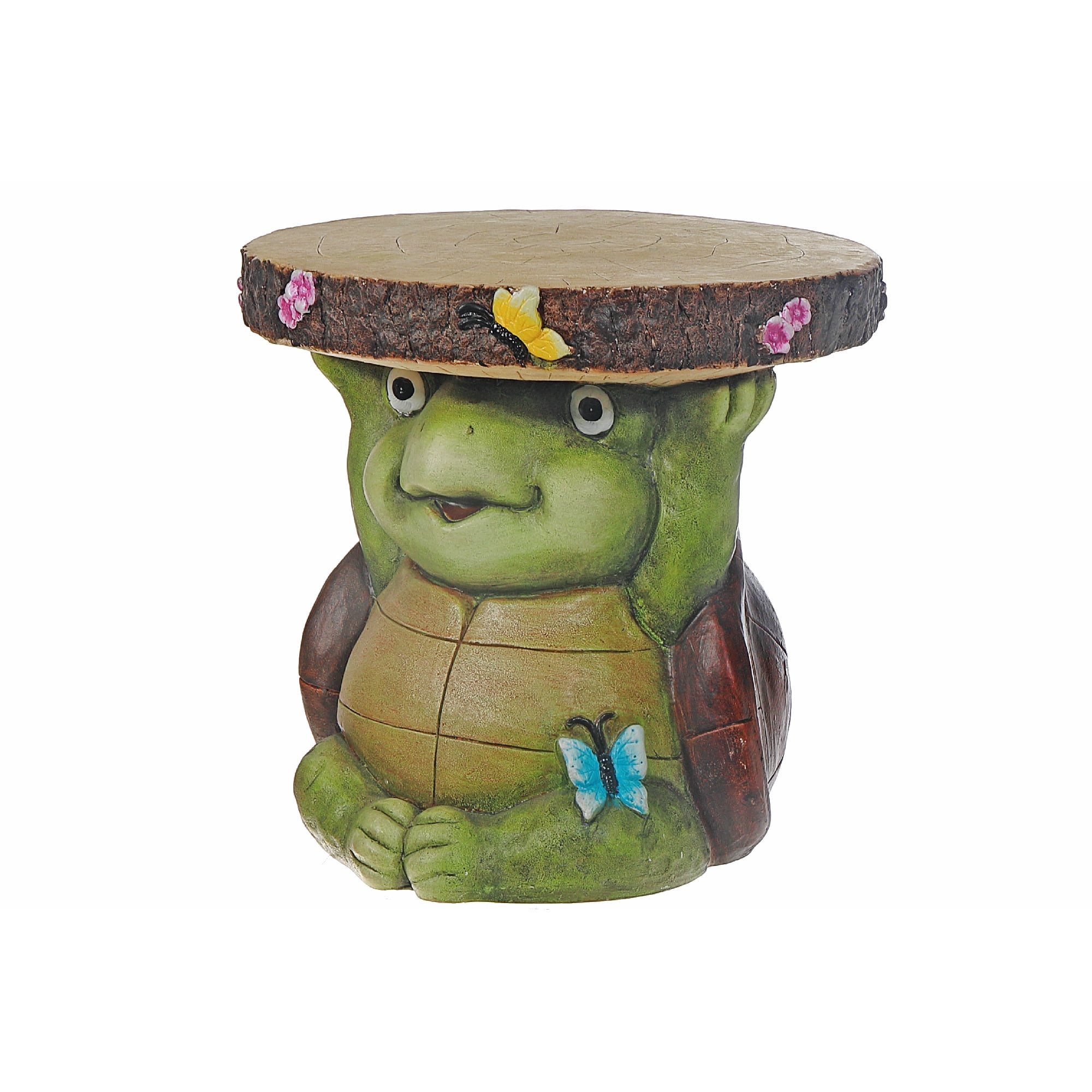 Maison Concepts Outdoor Garden Tortoise Plant Stand, 12.2 L x 12.2 W x 11.42 H, Figurines,Multi ...