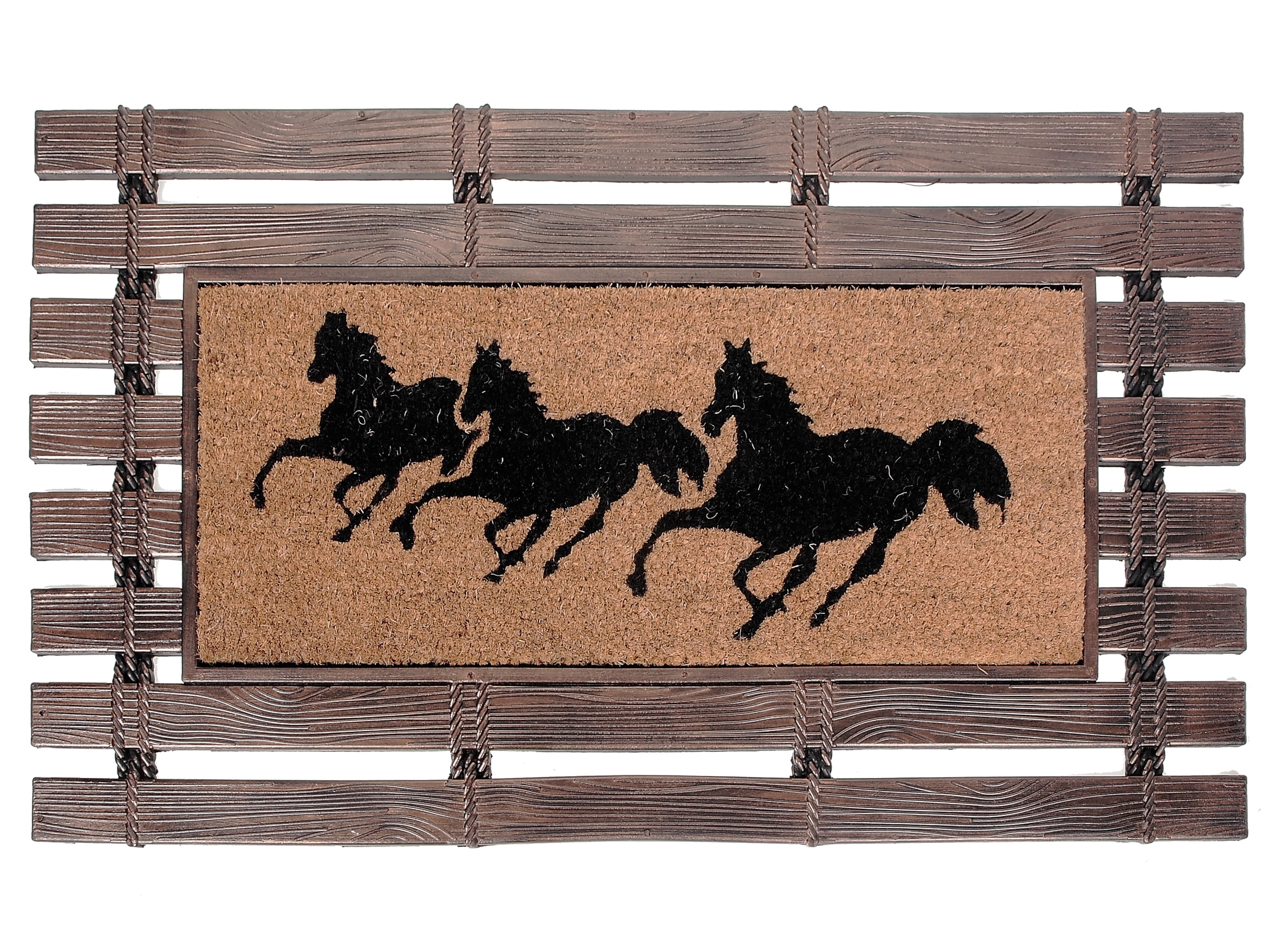 Maison Concepts Running Horses - Rubber Fence With Coir Mat (3 L X 4 W ...