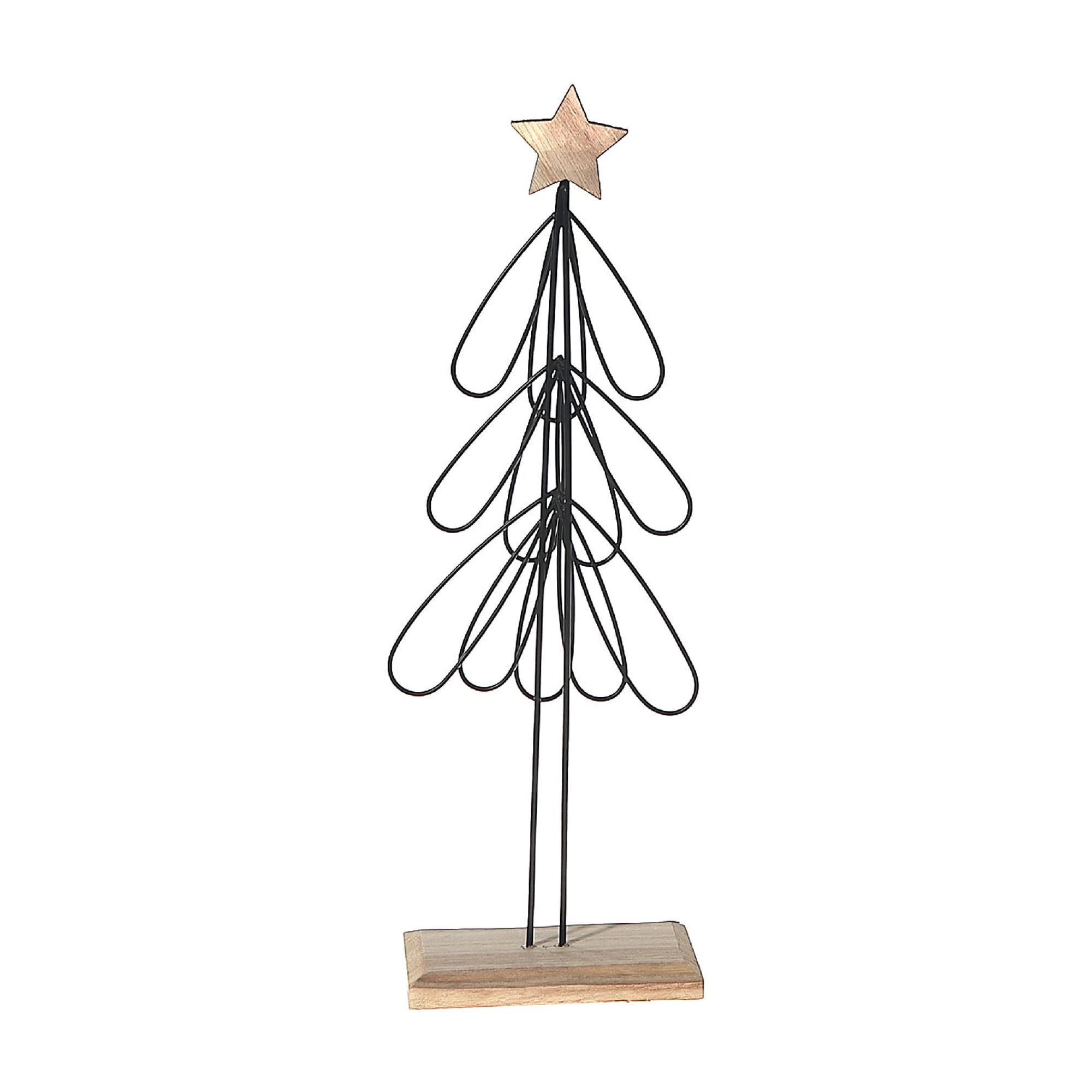 Maison Concepts Tabletop Wire Feather Tree And Star Stand Decor 12.20 ...