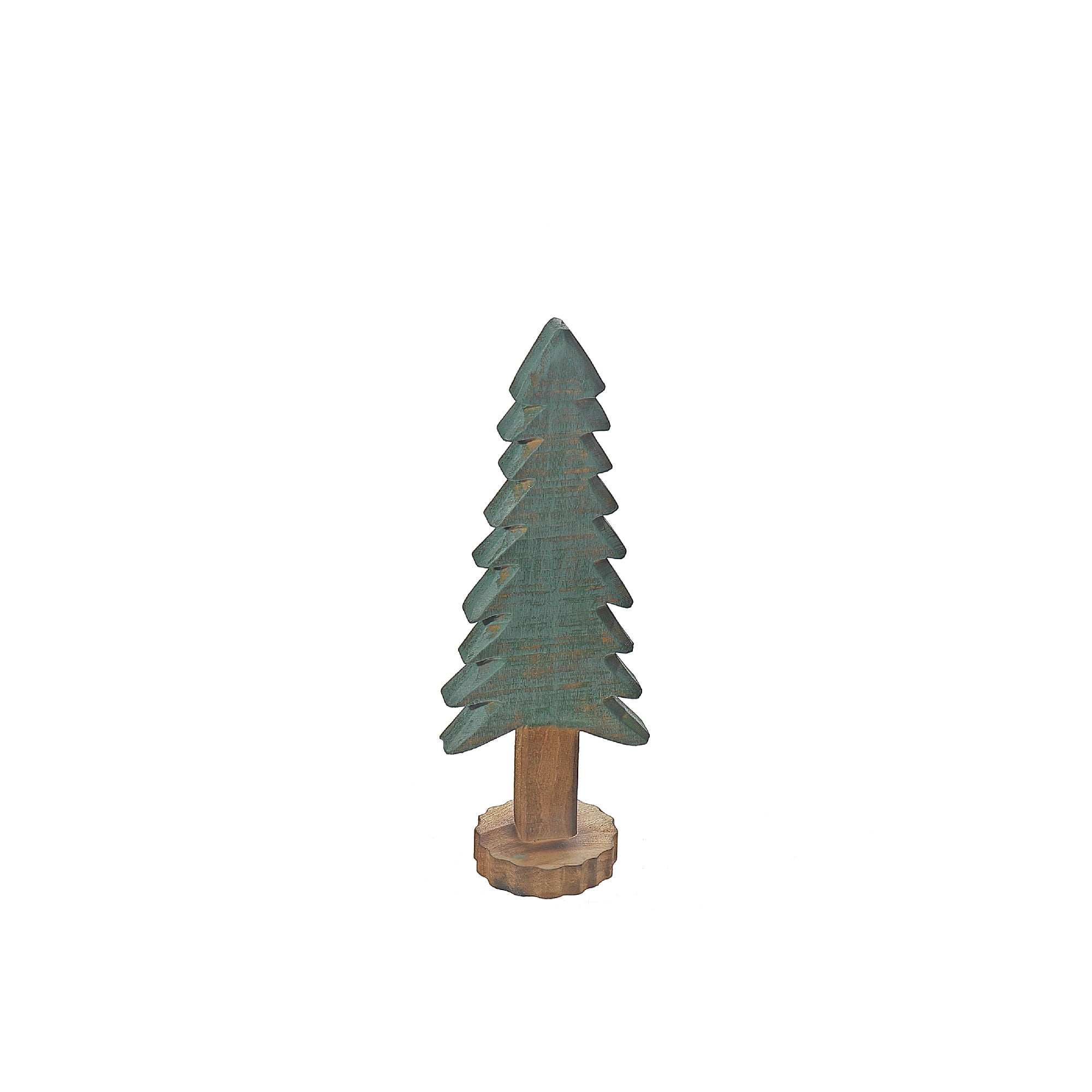Maison Concepts Tabletop Wooden Carved Tree On Round Base Small - 9.84 ...