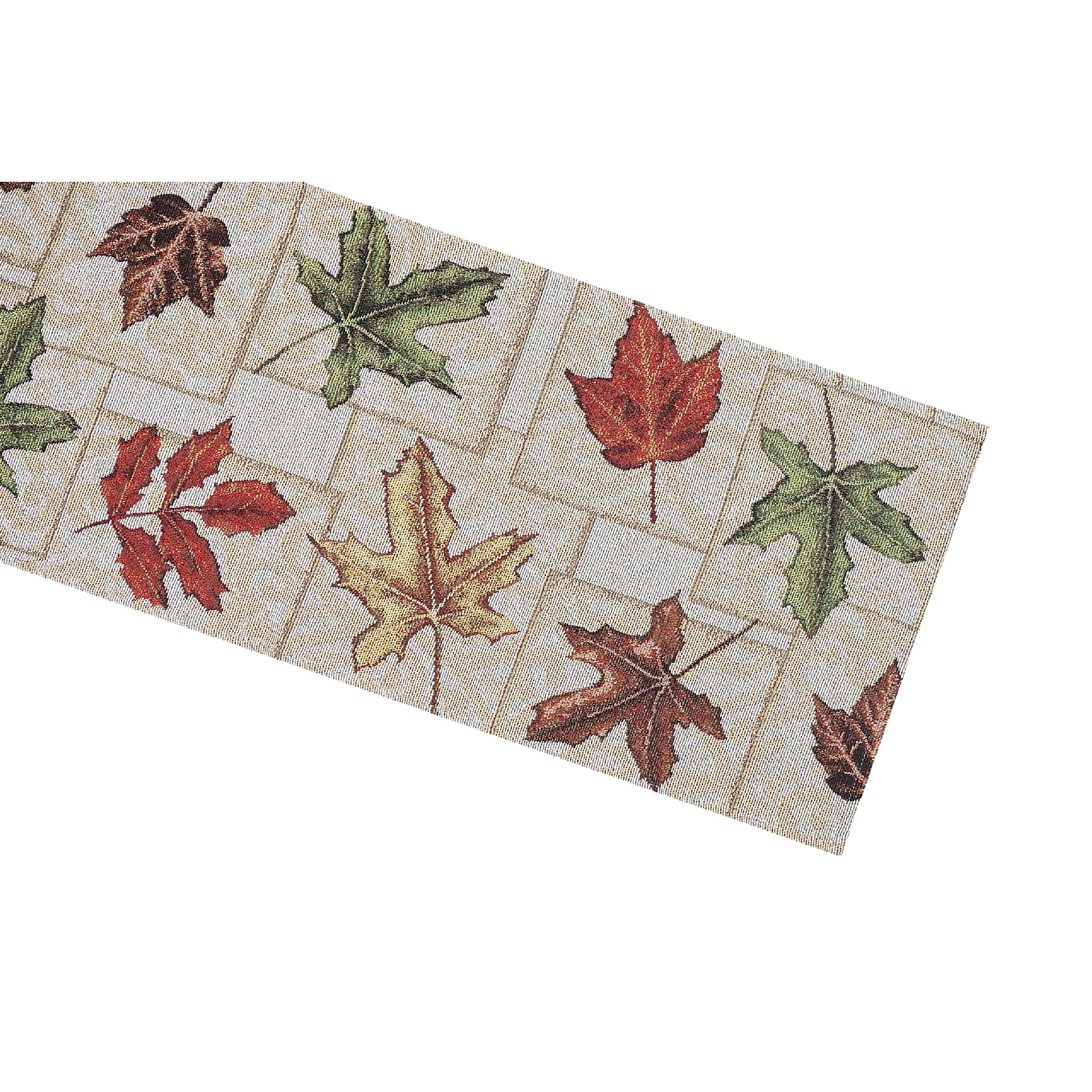 Maison Concepts Tapestry Table Runner Square End Leaves (15 L X 74 W X ...