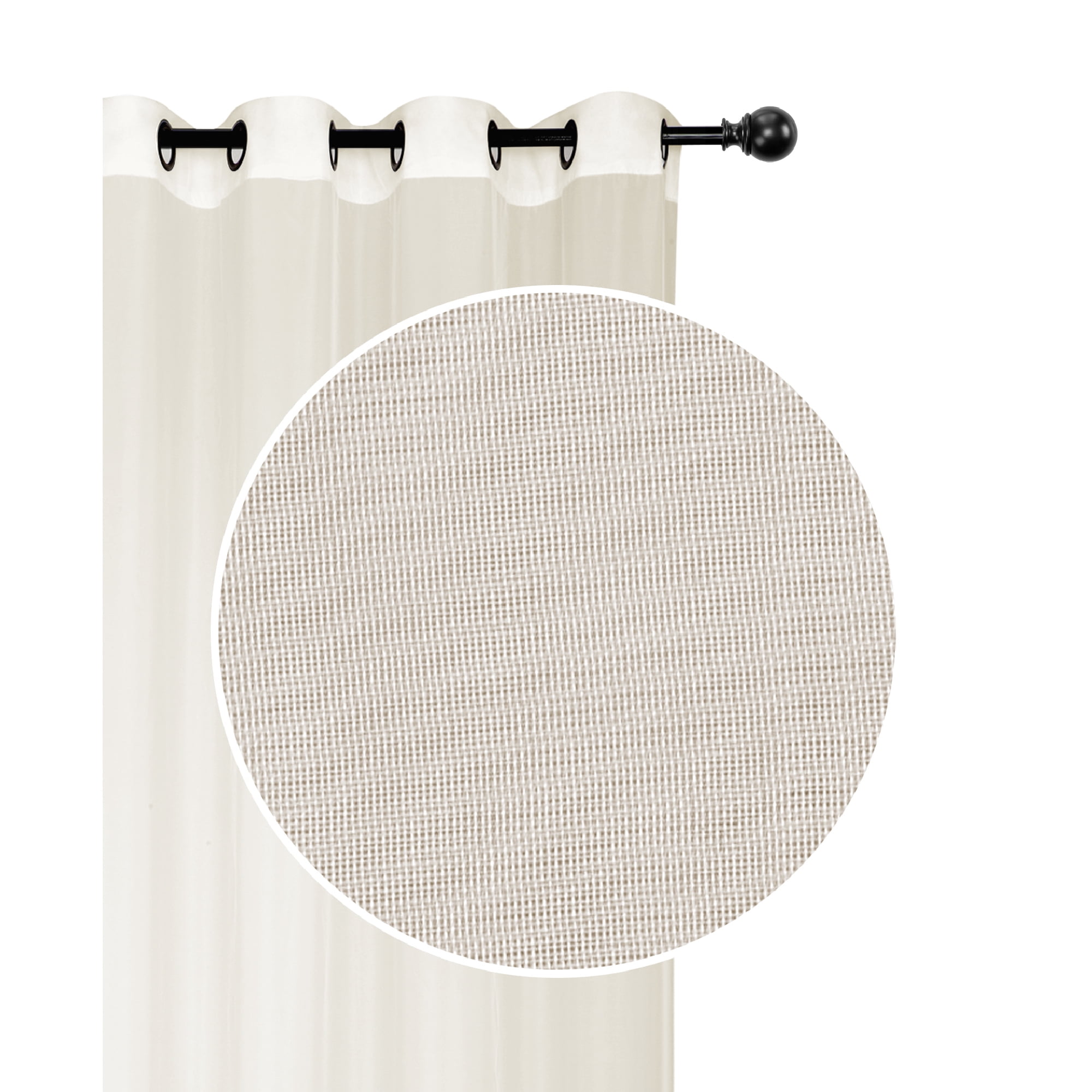Maison Concepts Voile Panel With Grommets Beige 54X84 - Set of 2 (54 L ...