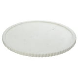 Maison Concepts White Marble Round Tray (White) 12" X 12" X 0.59 ...