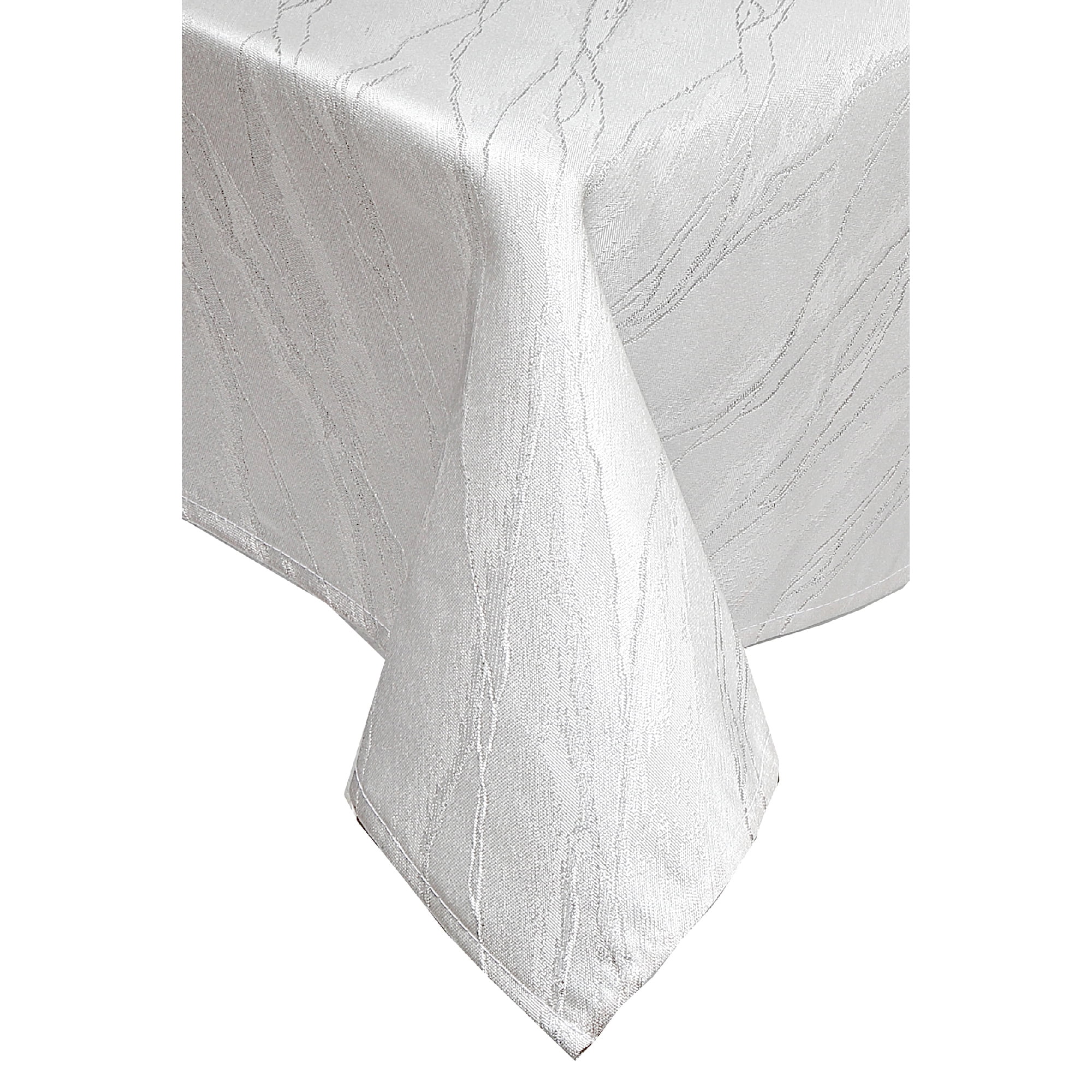 Maison Concepts White Marble Tablecloth With Lurex 54" X 72" - Walmart.com