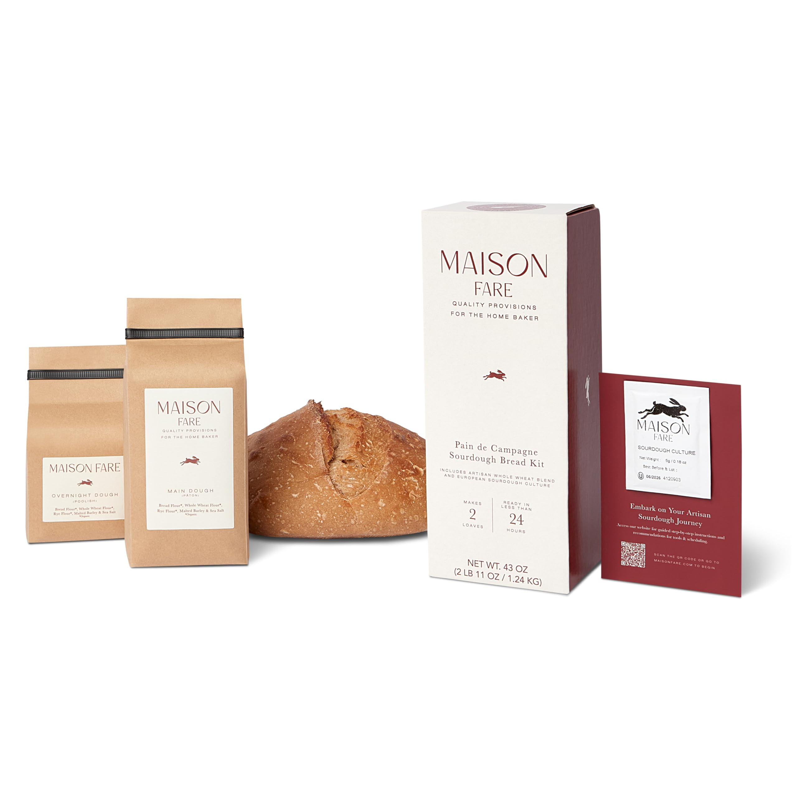 Maison Fare Sourdough Breadmaking BDF32 Kit - Fast-Activating Starter ...