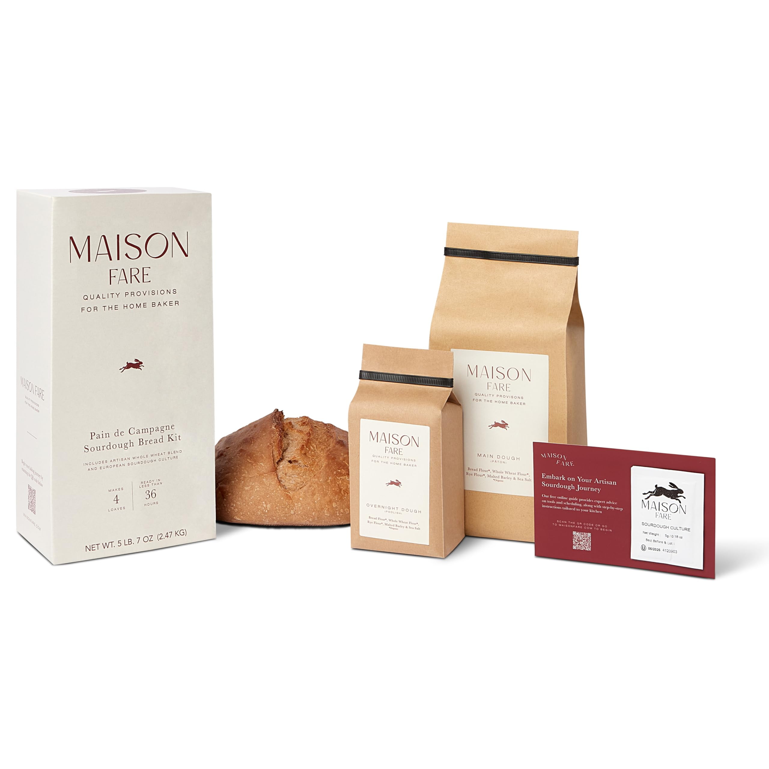 Maison Fare Sourdough Breadmaking BDF32 Kit - Fast-Activating Starter ...