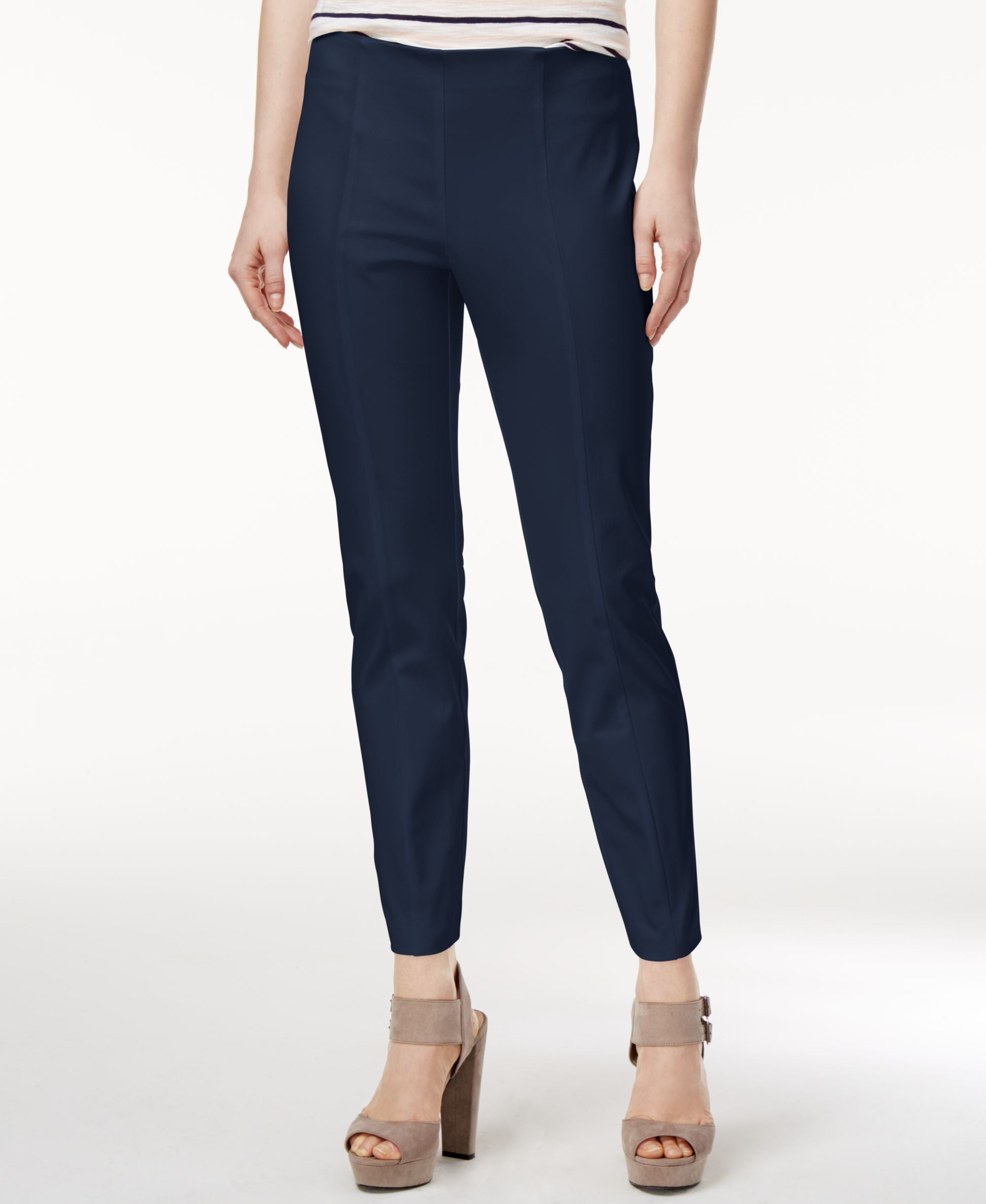 Maison Jules Cotton Pull On Pants Blu Notte 2XS - Walmart.com