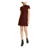 Maison Jules Women's Collared Tweed Shift Dress Red Size Medium - Walmart.com