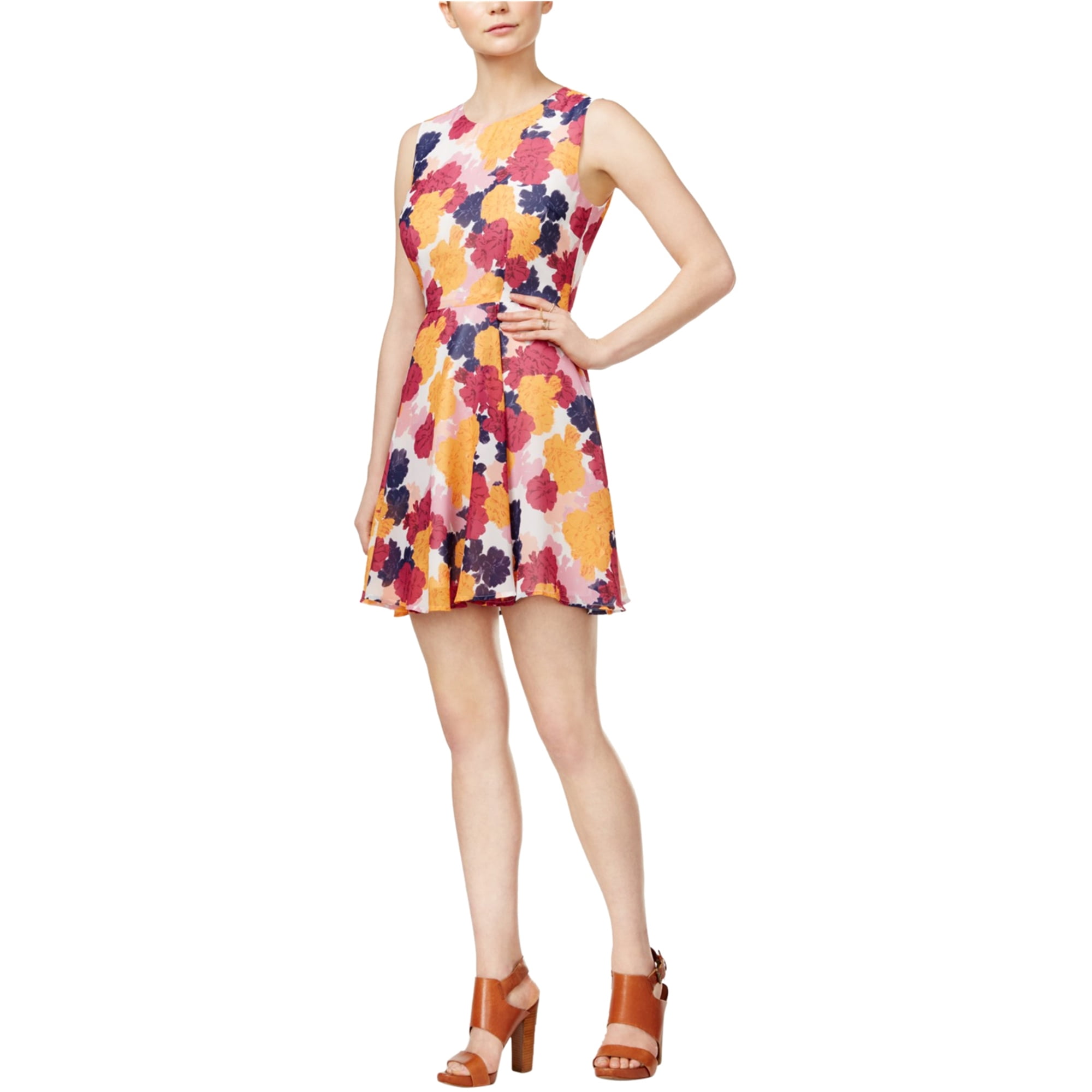 Maison Jules Womens Pleated A-Line Dress - Walmart.com