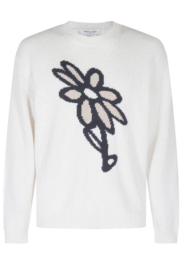 Maison Kitsuné Textured Knit Abstract Jumper (Men's) - Walmart.com