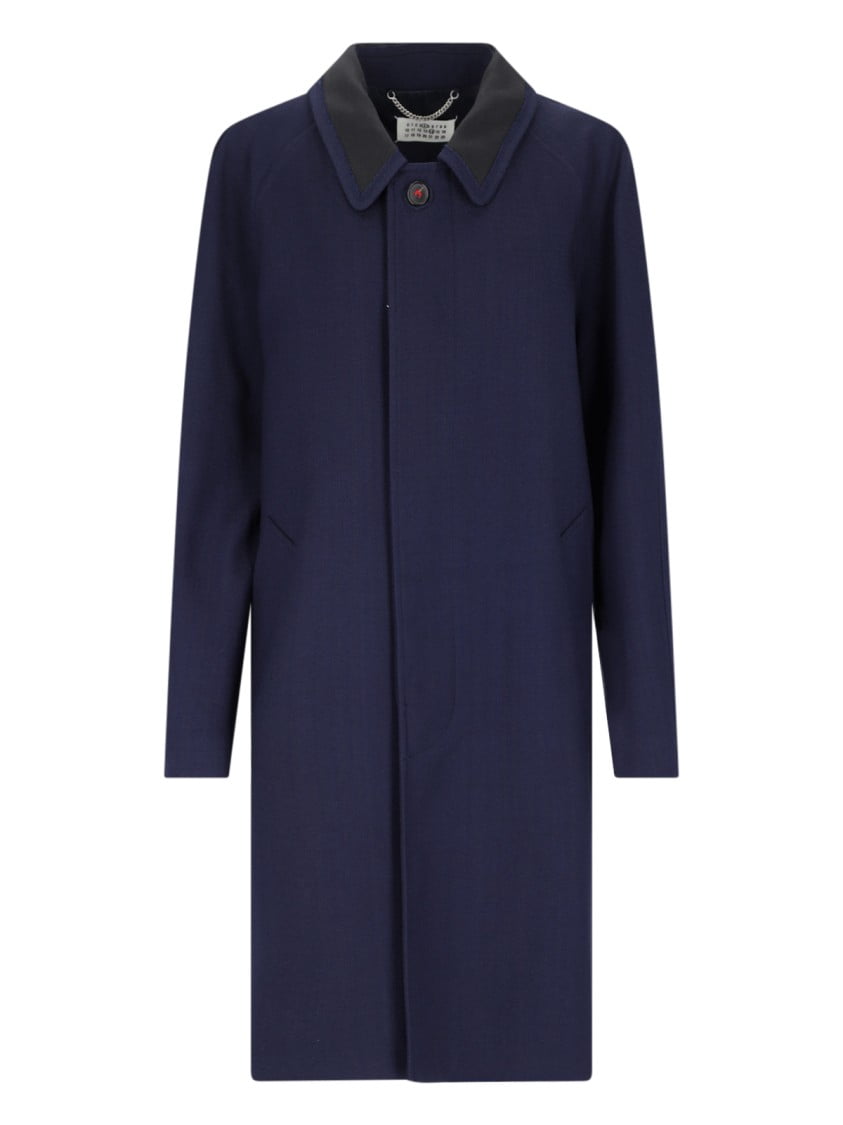 Maison Margiela Blue Wool Viscose Coat (Women's) - Walmart.com