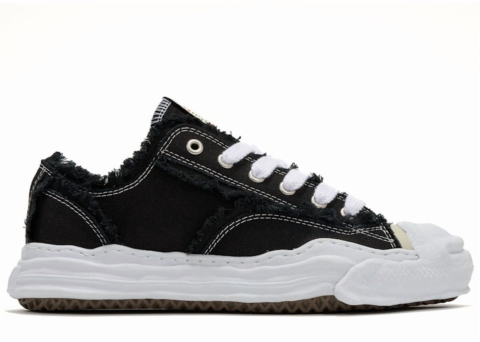 Maison Mihara Yasuhiro Men's Hank OG Sole Canvas Low Frayed Black Shoes ...