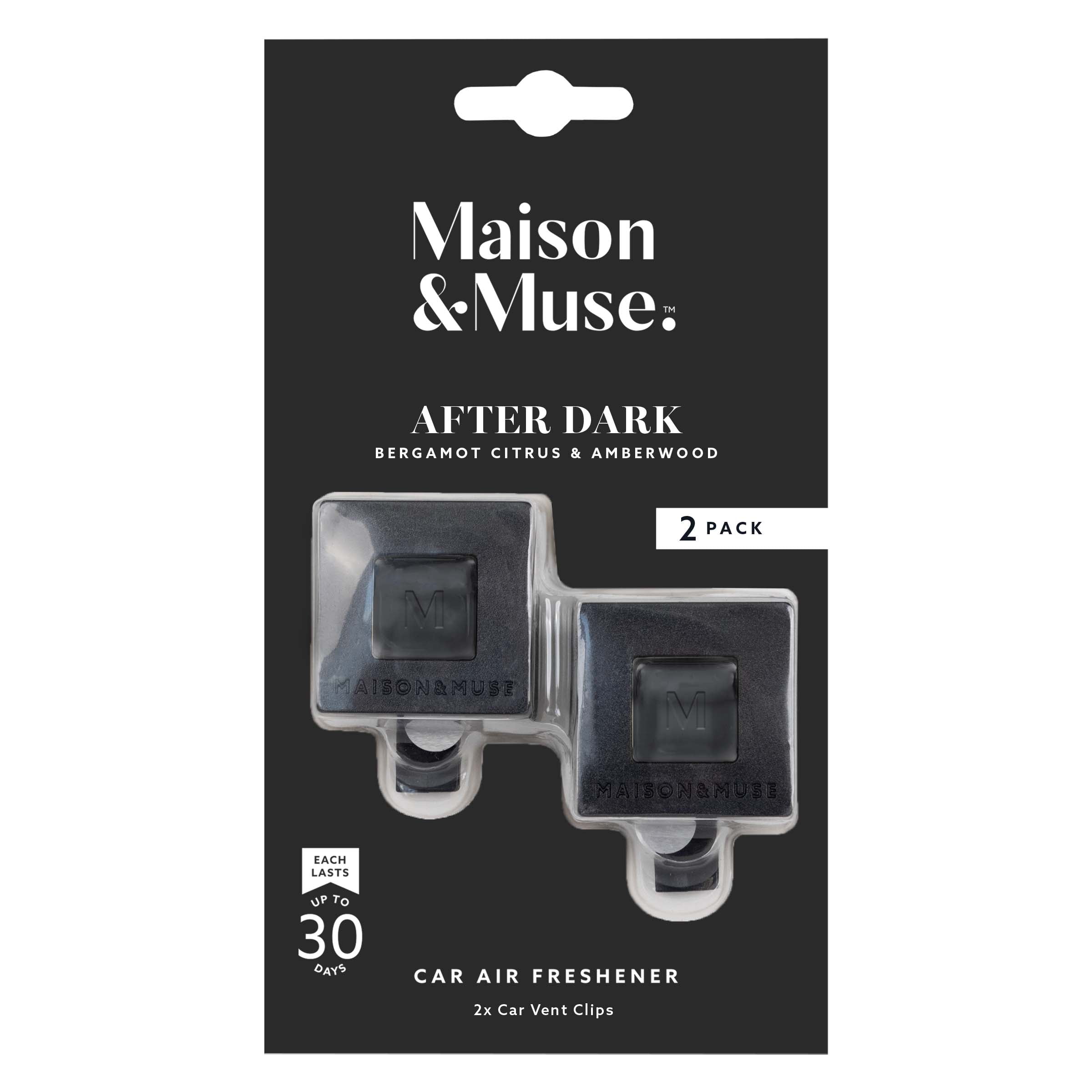 Maison & Muse Car Freshener Vent Clip, 2 Pack - Bergamot Citrus ...