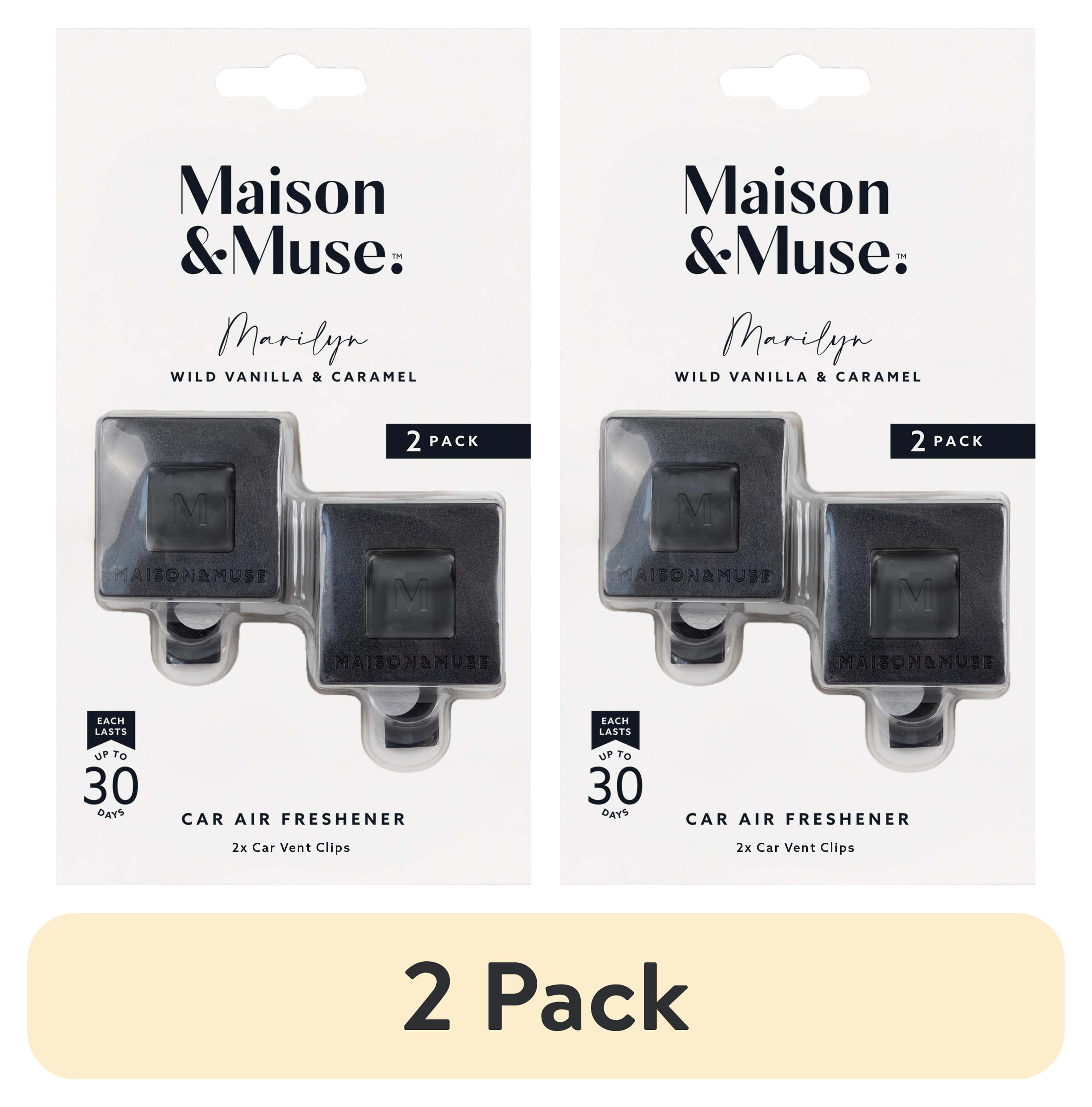 (2 pack) Maison & Muse Car Freshener Vent Clip, 2 Pack - Wild Vanilla ...