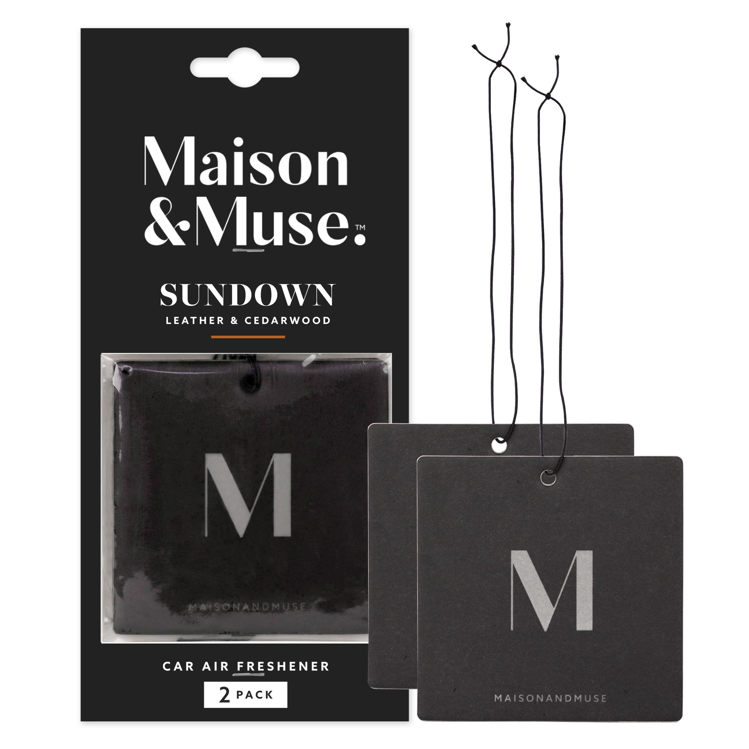 Maison&Muse Car Freshener 2 pack Leather & Cedarwood (Sundown ...