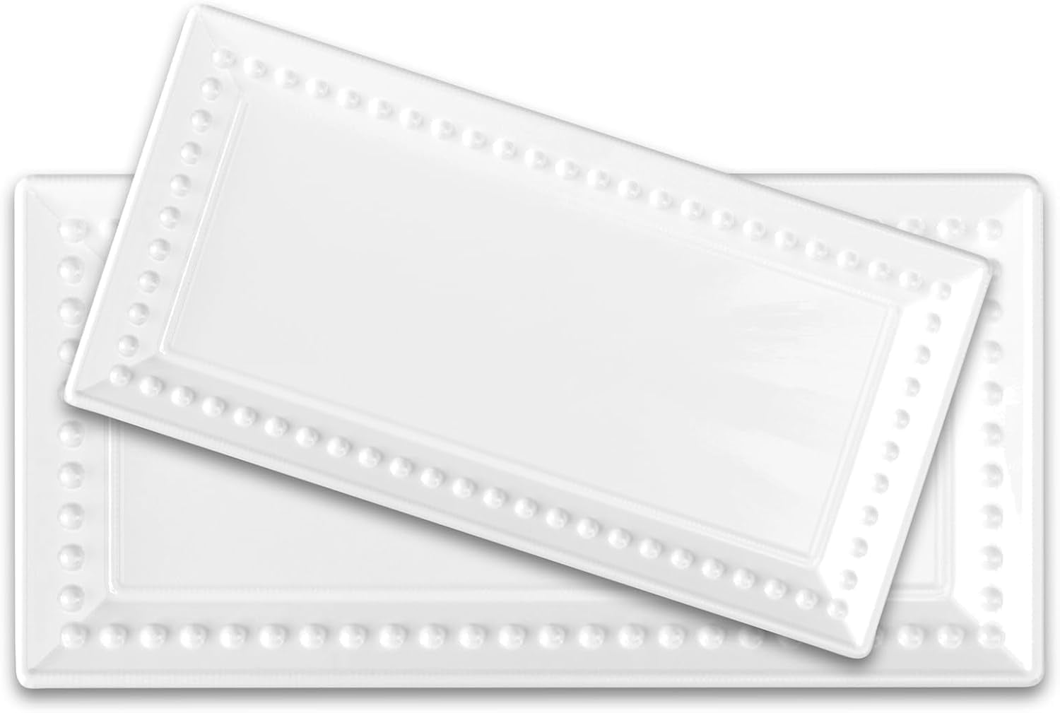Maison Neuve 2-Piece Large Ceramic Tray Rectangular Serving Platter Set ...