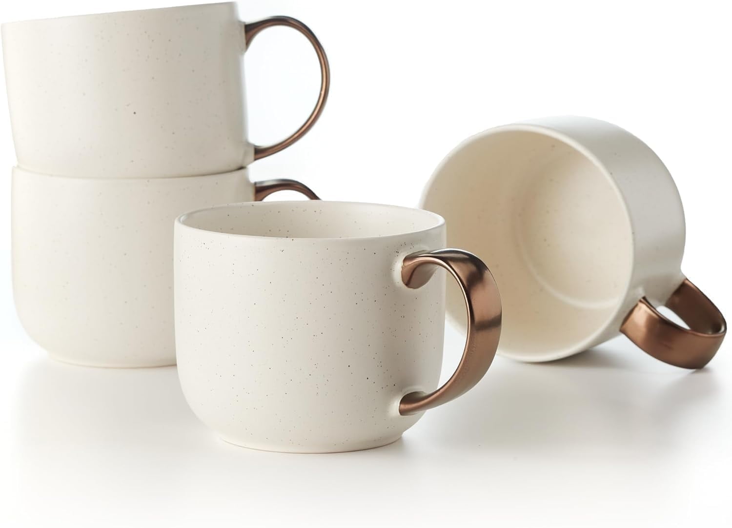 Maison Neuve Luna Collection 19 Oz Ceramic Mugs Set of 4 - Modern ...