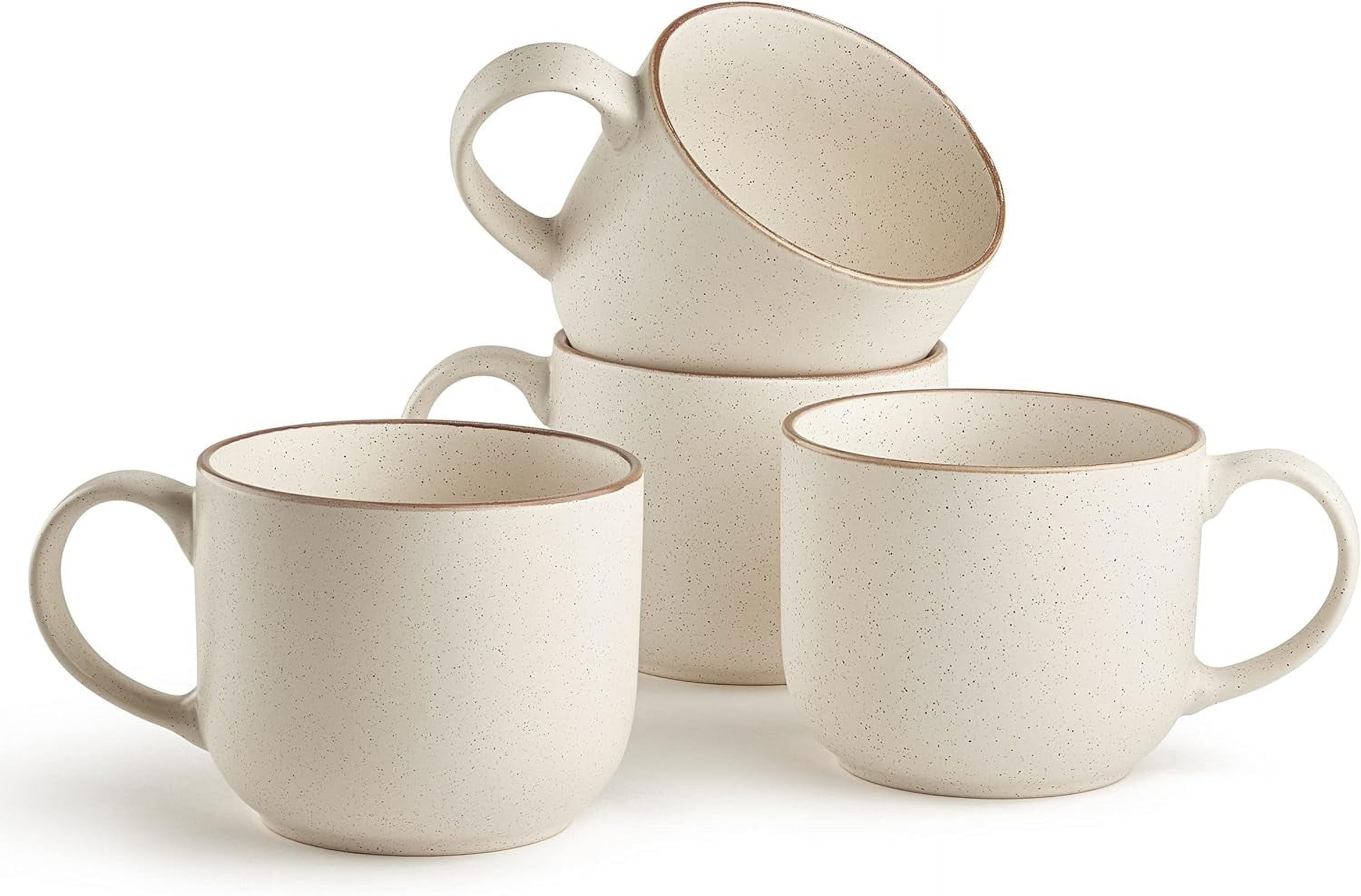 Maison Neuve Riverside Collection 19 oz Ceramic Stoneware Mug Set of 4 ...