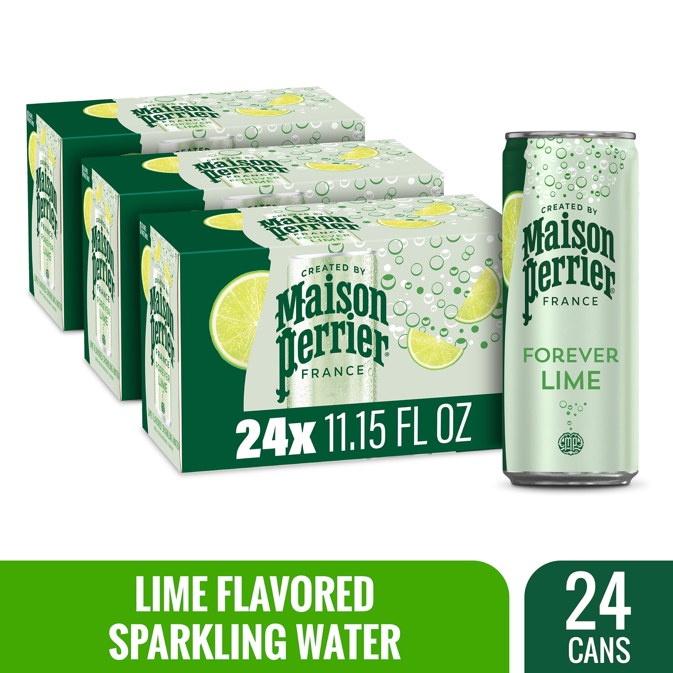 Maison Perrier Forever Lime-Flavored Sparkling Water, 267.6 fl oz, 24 ...