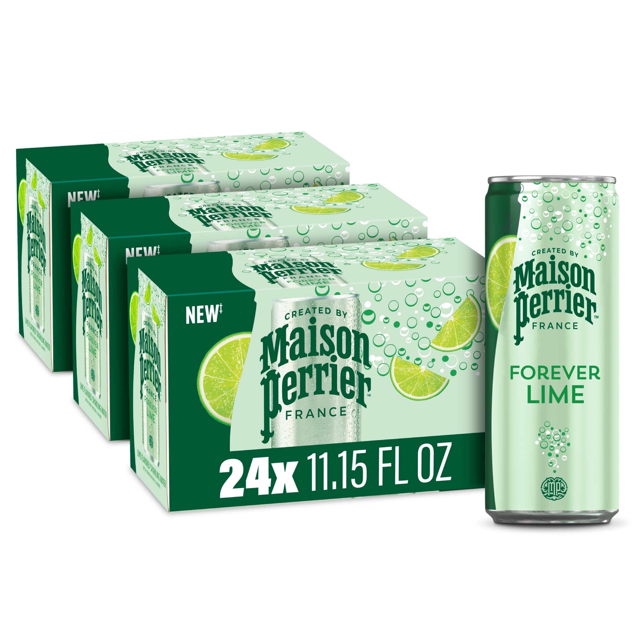 Maison Perrier Forever Lime-Flavored Sparkling Water, 267.6 fl oz, 24 ...