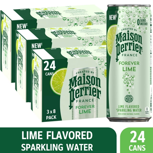 Maison Perrier Forever Lime-Flavored Sparkling Water, 267.6 fl oz, 24 Pack Cans - Walmart.com