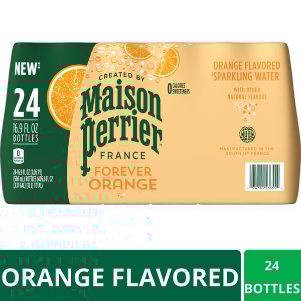 Maison Perrier Forever Orange Flavored Sparkling Water ,16.9 Fl oz bottle, 24 Count - Walmart.com