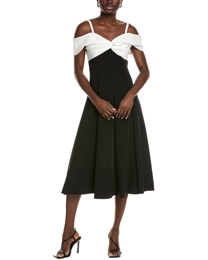 Maison Tara womens Tristan Crepe Midi Dress, 8, Black - Walmart.com