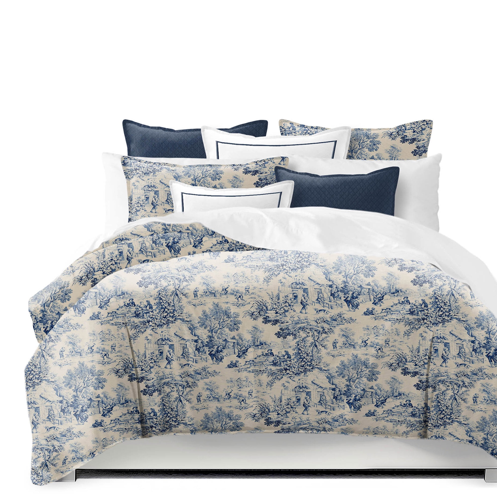 Maison Toile Blue Coverlet Set King - Walmart.com