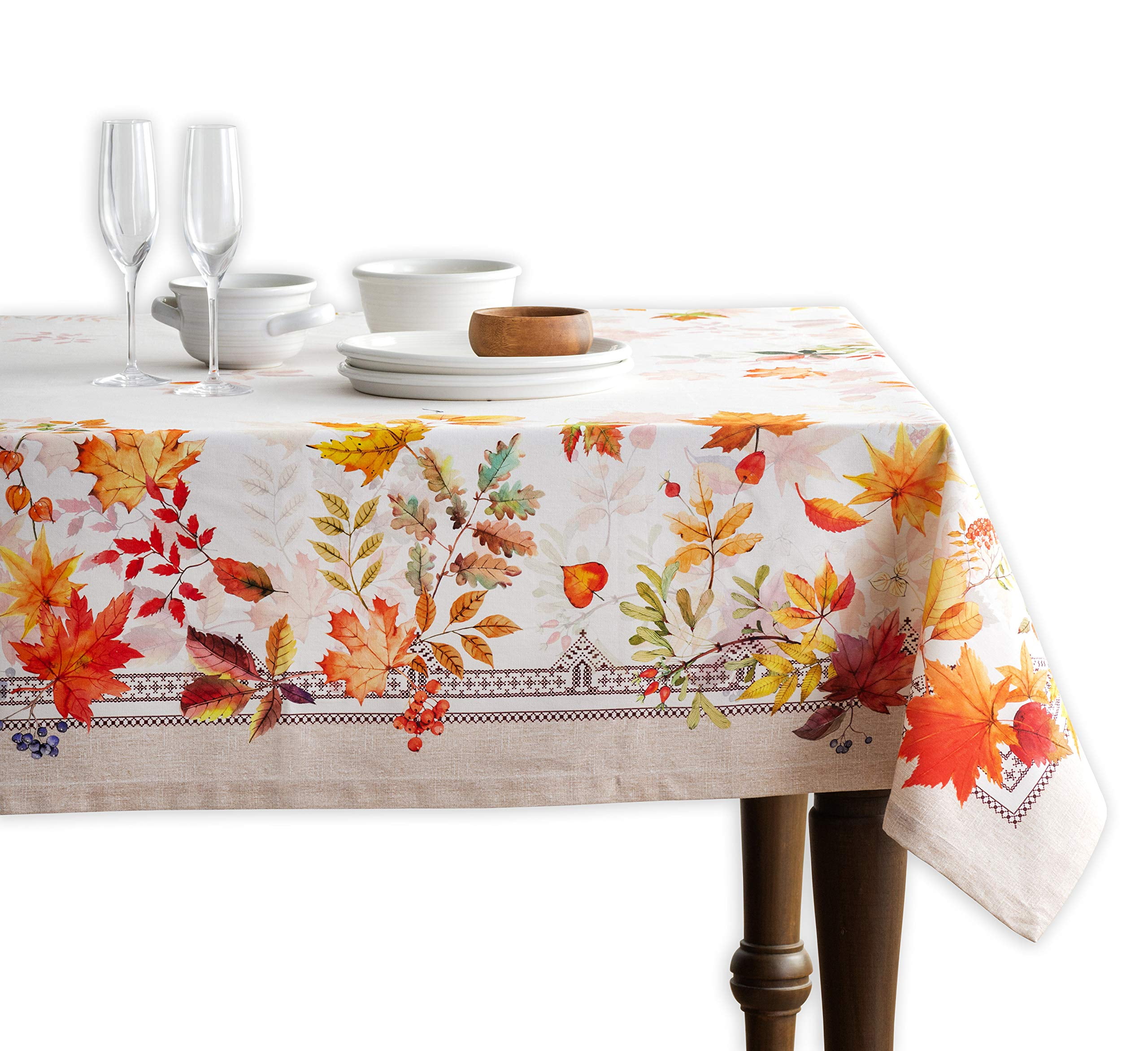Maison d' Hermine 100% Cotton Tablecloth, Kitchen/Dining, Parties ...