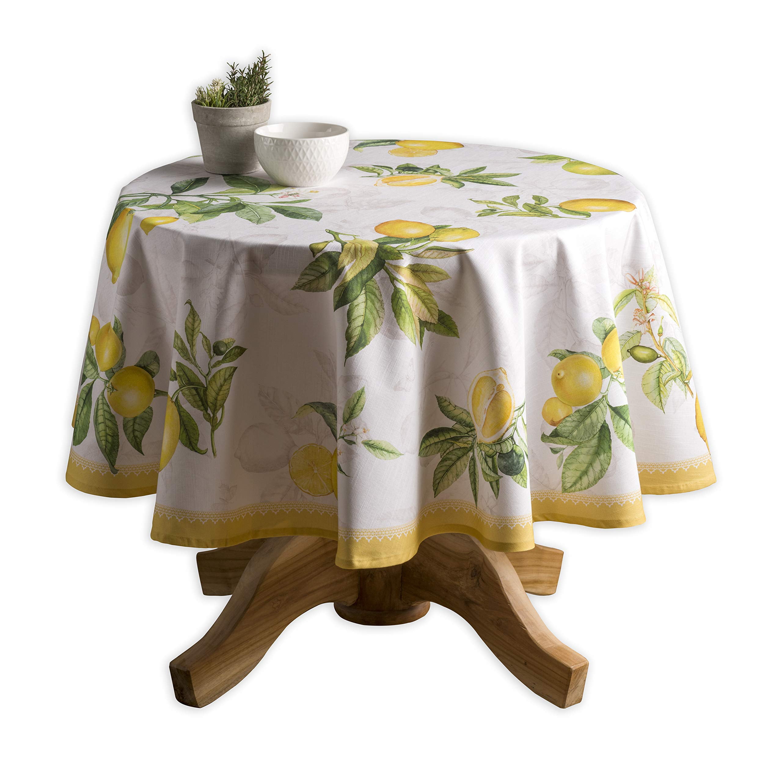 Maison d' Hermine Limoncello 100% Cotton Tablecloth for Kitchen Dining ...